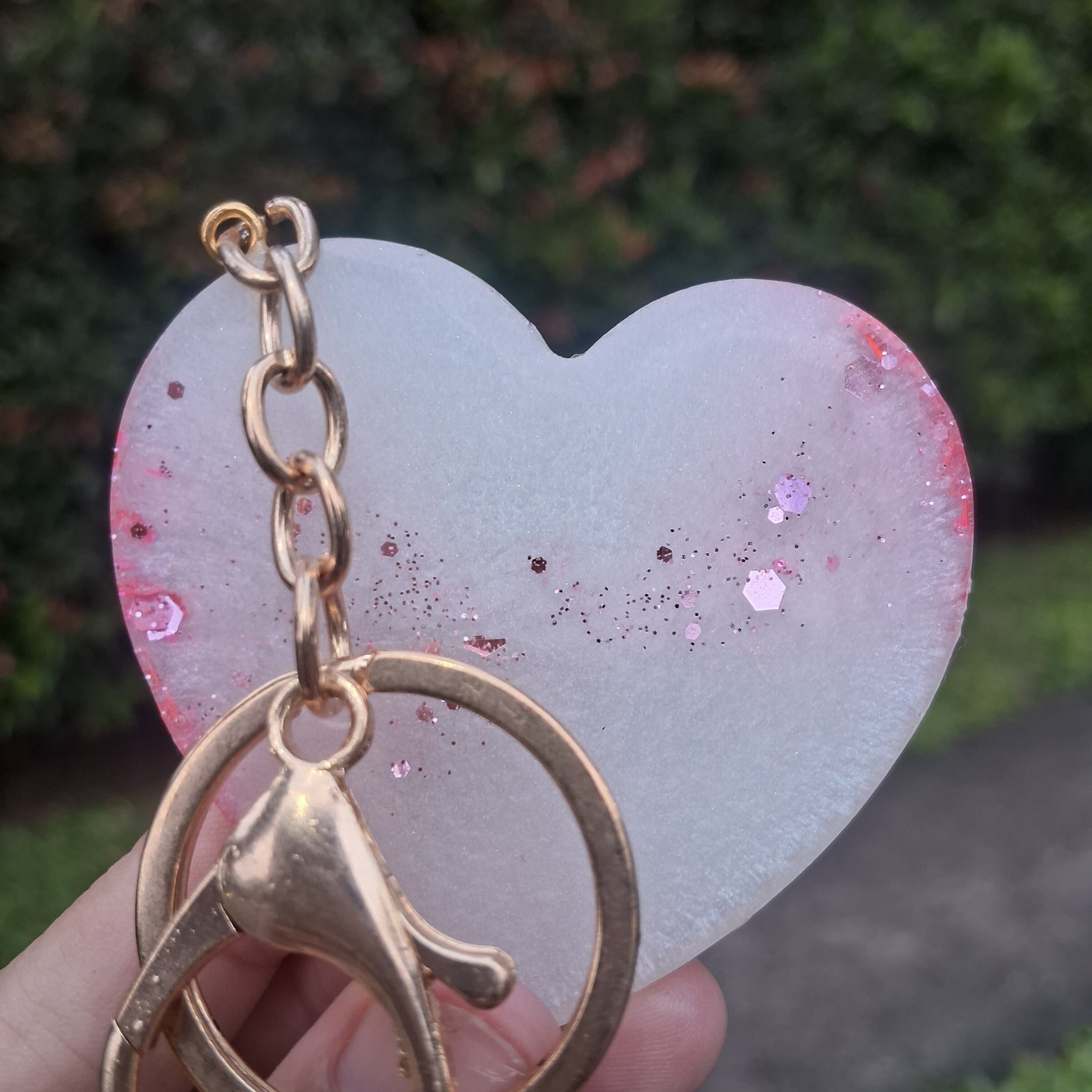 Keychain Handcrafted Resin Wedding Memento, Personalized Couple's ...