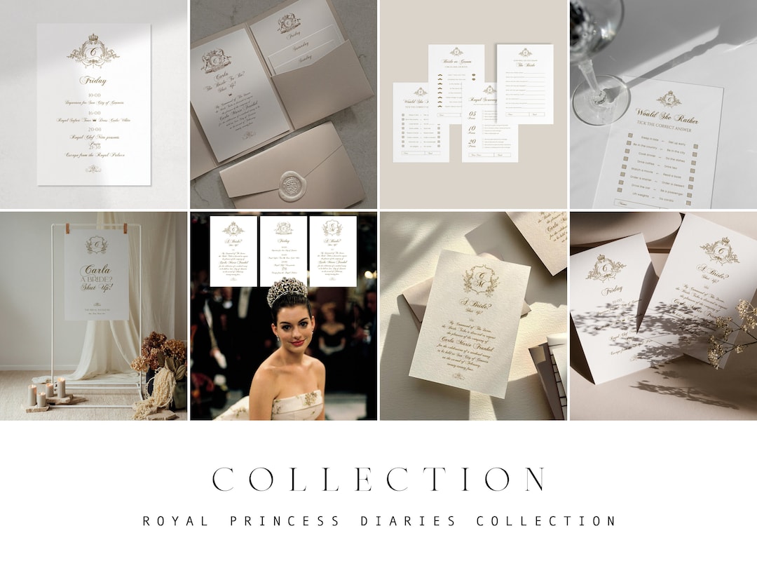 Royal Princess Diaries Collection | Classic, DIY Printable Bachelorette ...