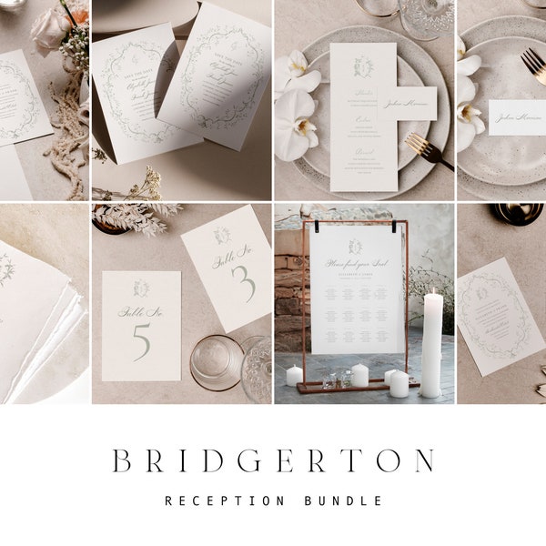 Bridgerton Wedding Menus - Etsy UK