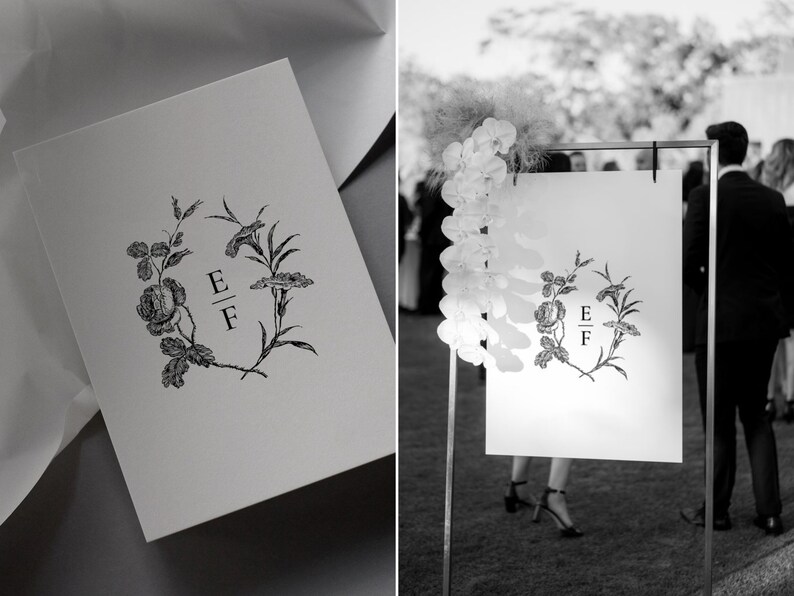 DIY Couple Monogram for Wedding, Wedding Monogram Template, Wedding ...