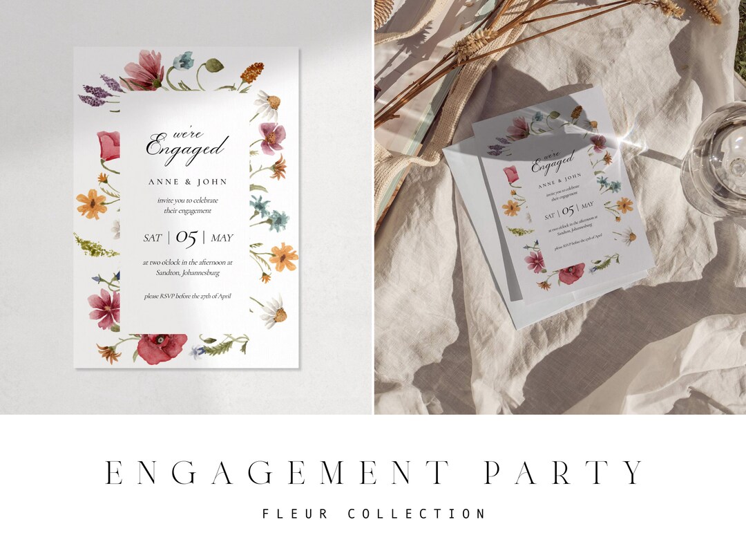DIY Fleur Engagement | Minimalistic, Modern DIY Printable Engagement ...