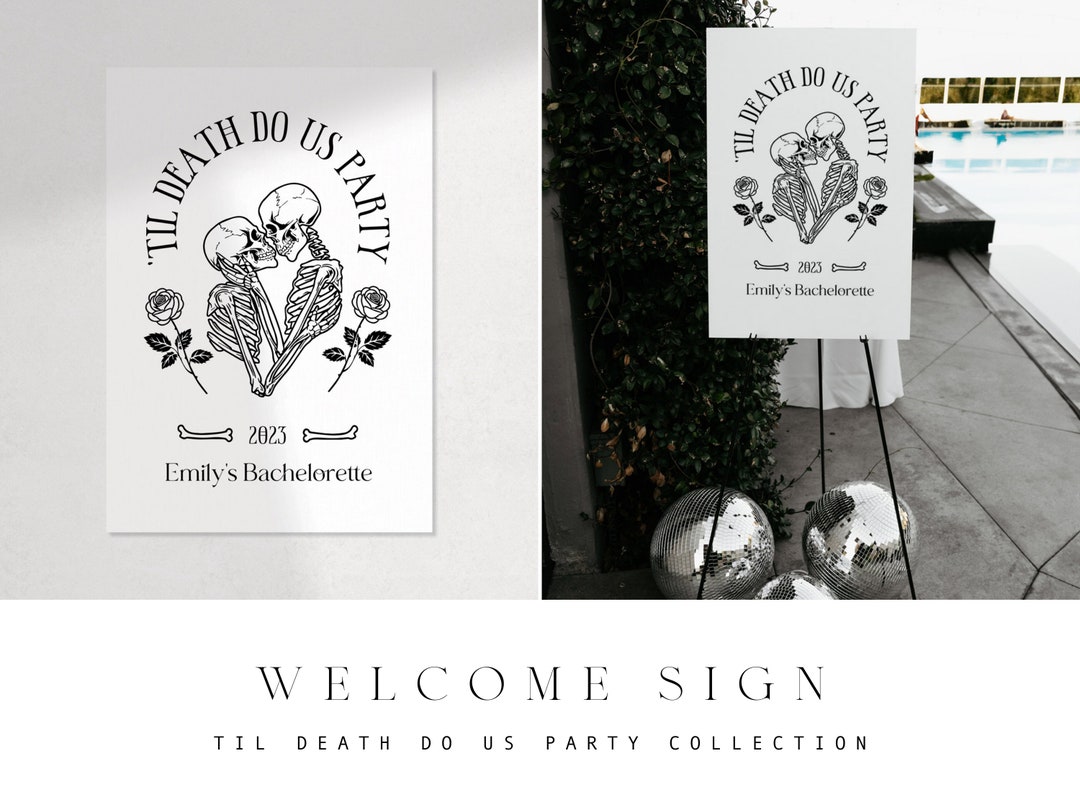 DIY Til Death Do Us Party Sign | Minimalistic, Modern DIY Printable ...