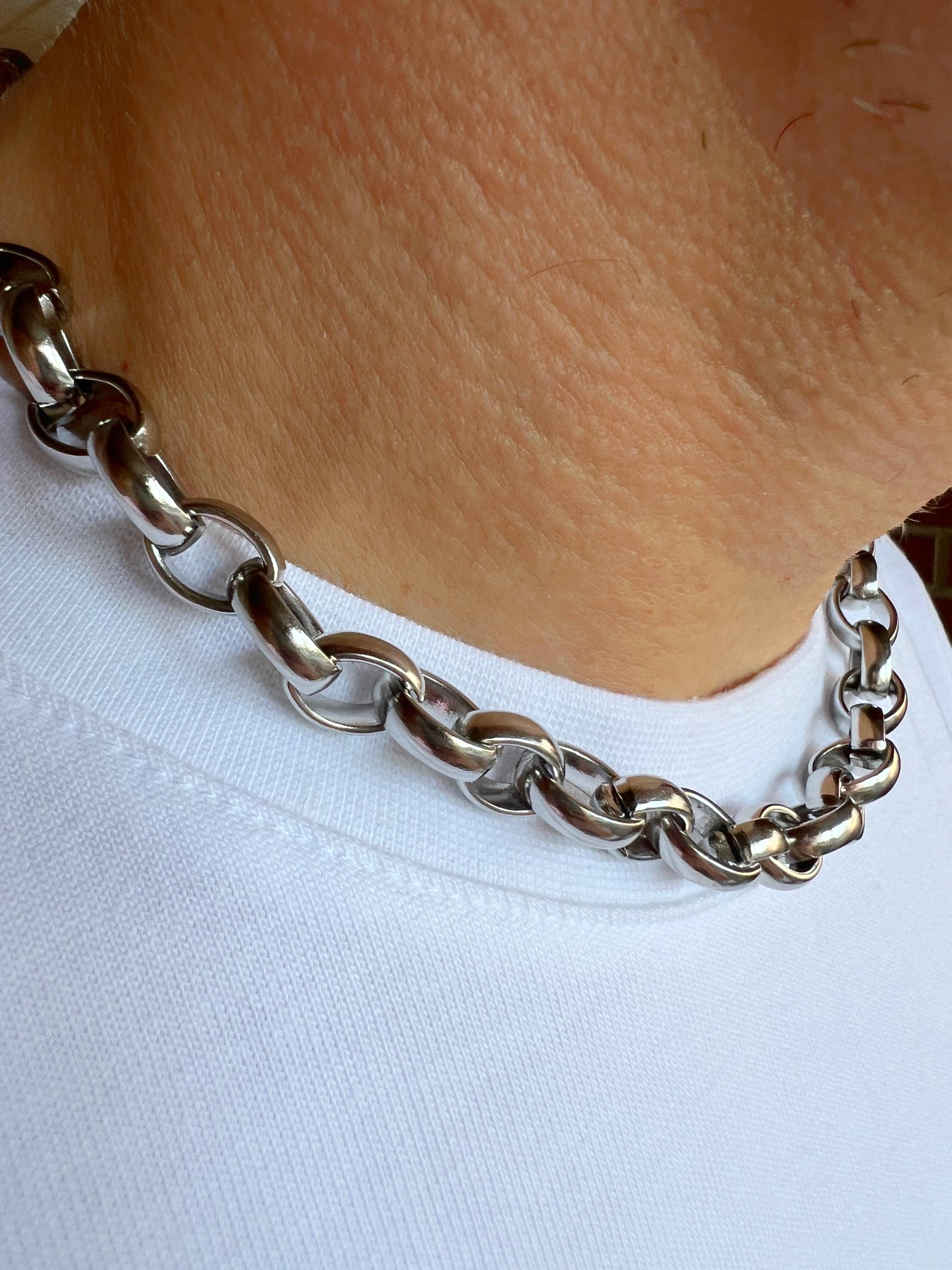 Men's Chain. Stainless Steel Anchor Chain. Silver Tone. - Etsy