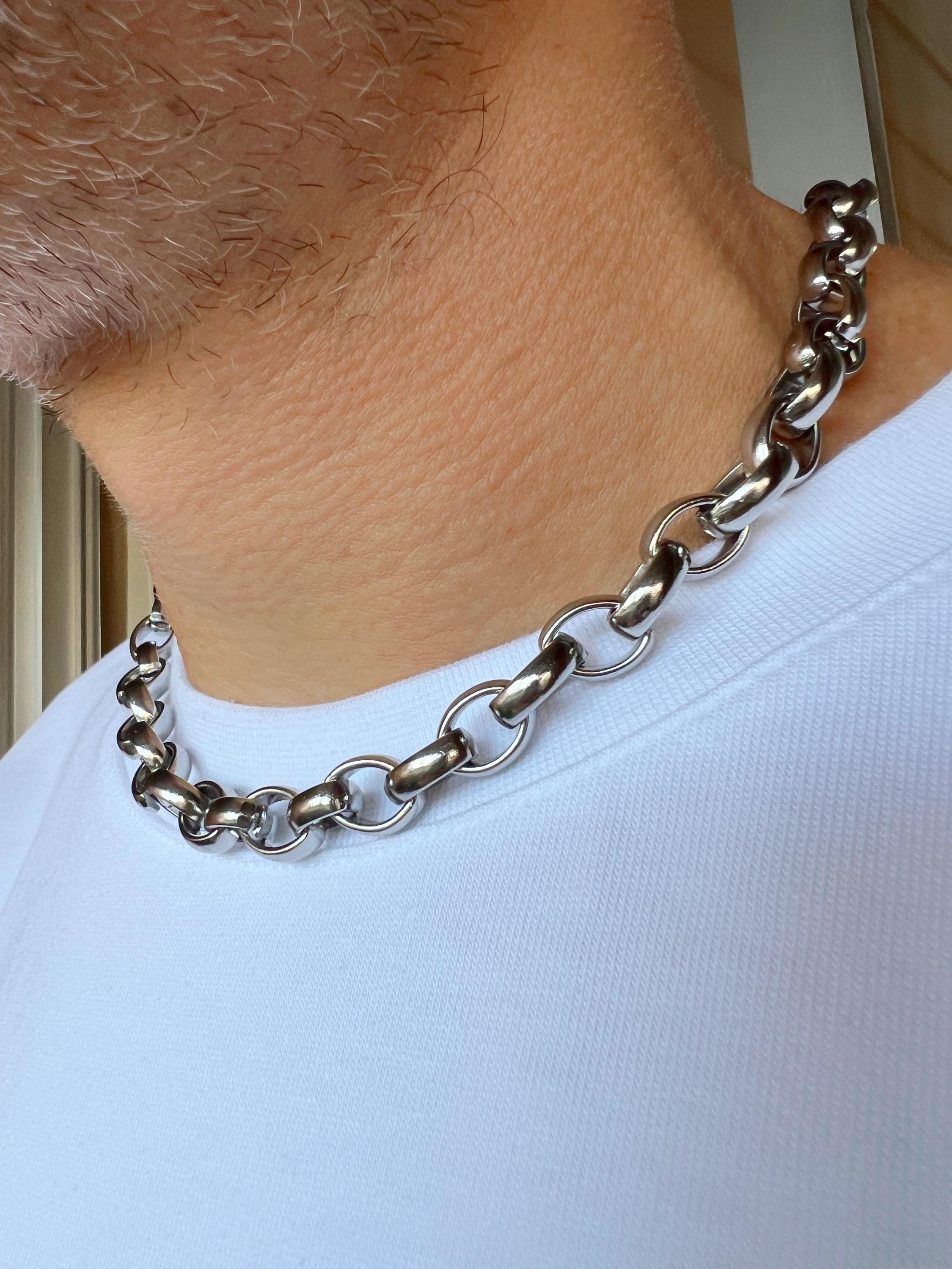 Men's Chain. Stainless Steel Anchor Chain. Silver Tone. - Etsy