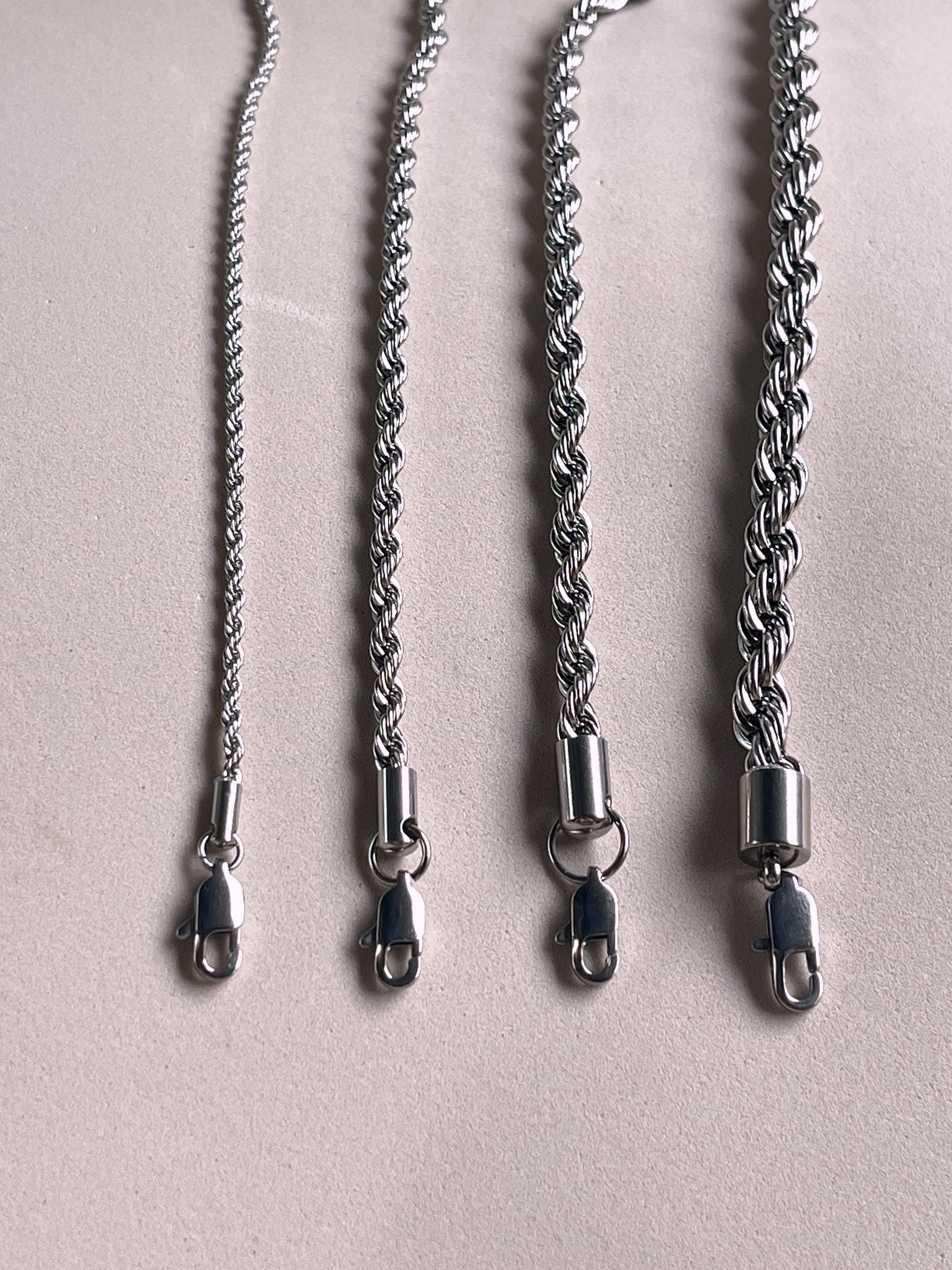 Men's Bracelet. Stainless Steel Rope Chain. Silver-tone - Etsy