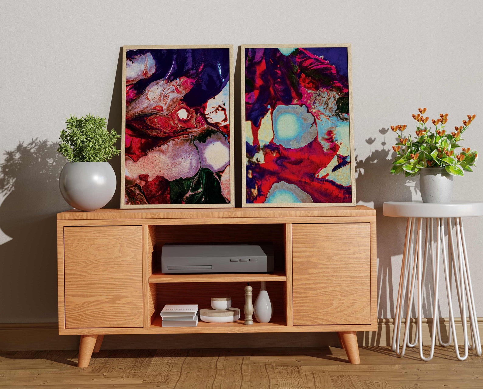 Abstract Prints Set Modern Colorful Art Set, Trendy Abstract Set of 3 ...