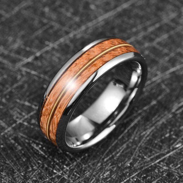 Wood Inlay Ring - Etsy