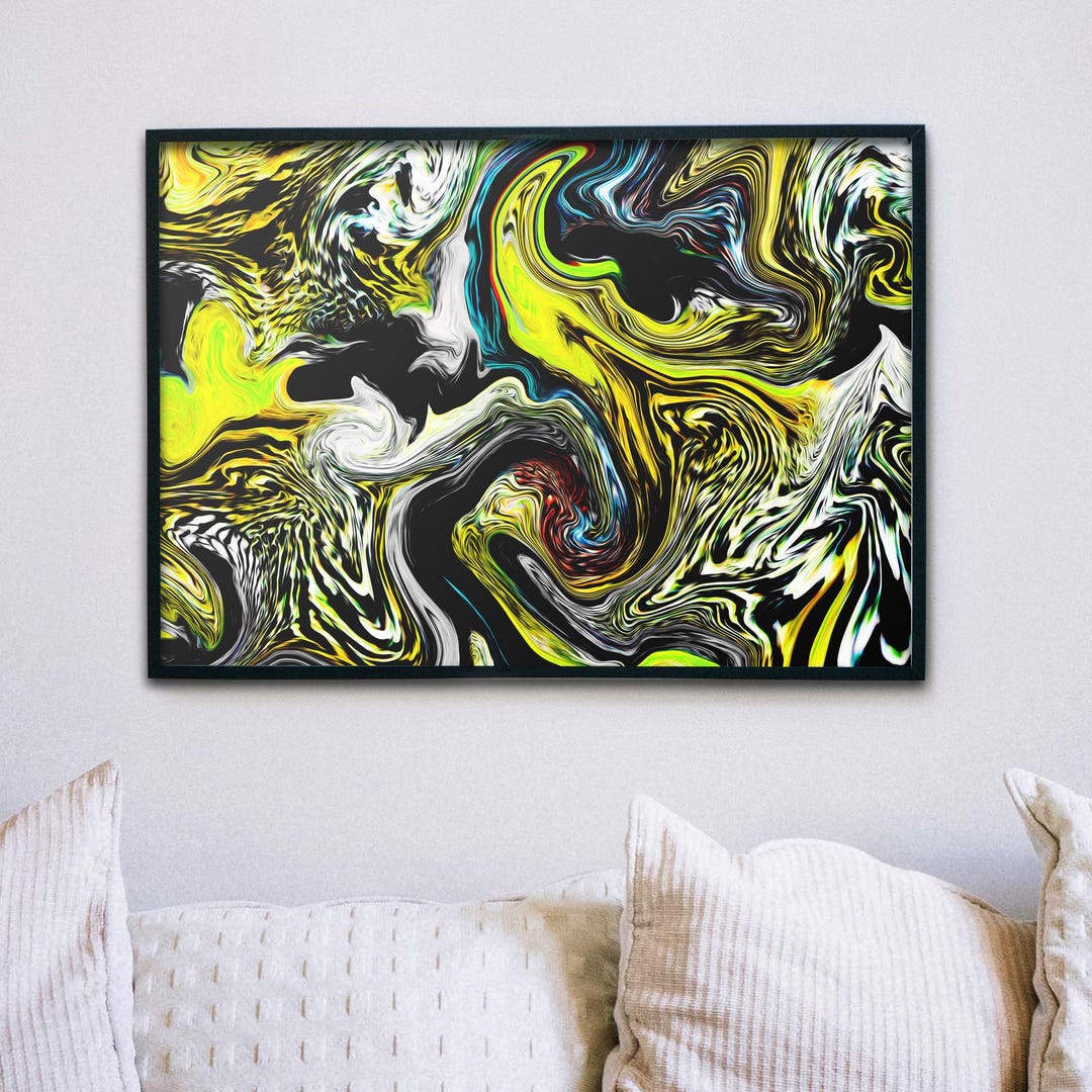 FLUID ART: exhaustion Abstract Background - Etsy