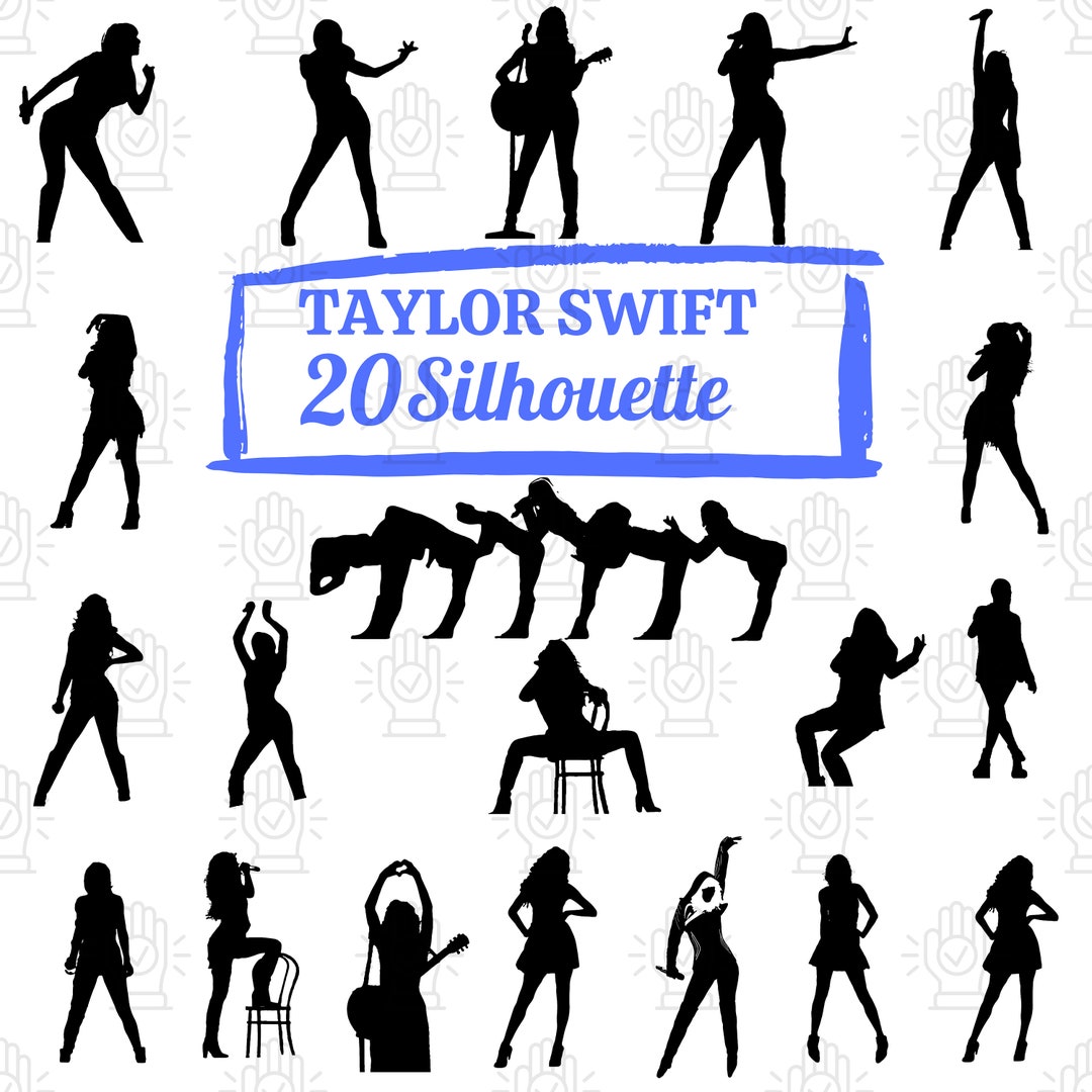 20 Taylor Swift Silhouette Svg Svg Clipart Digital - Etsy Australia