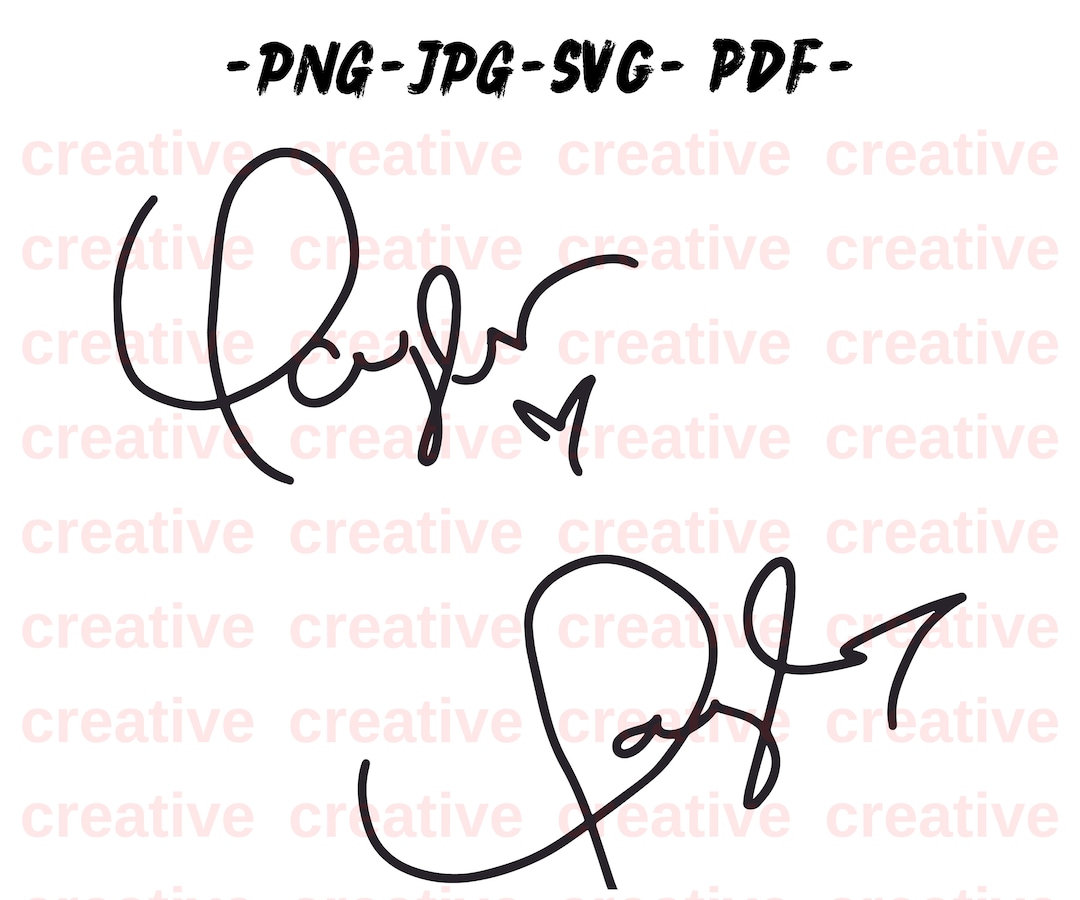 Taylor Swift SVG Autograph Design Cut File for Cricut - Etsy