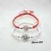 Rose Charm Macrame Bracelet: Knotted Adjustable Unisex Handmade Jewelry ...