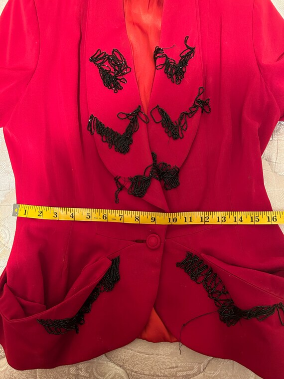 Garbardine 40's Jacket with Jet Beading - Gem