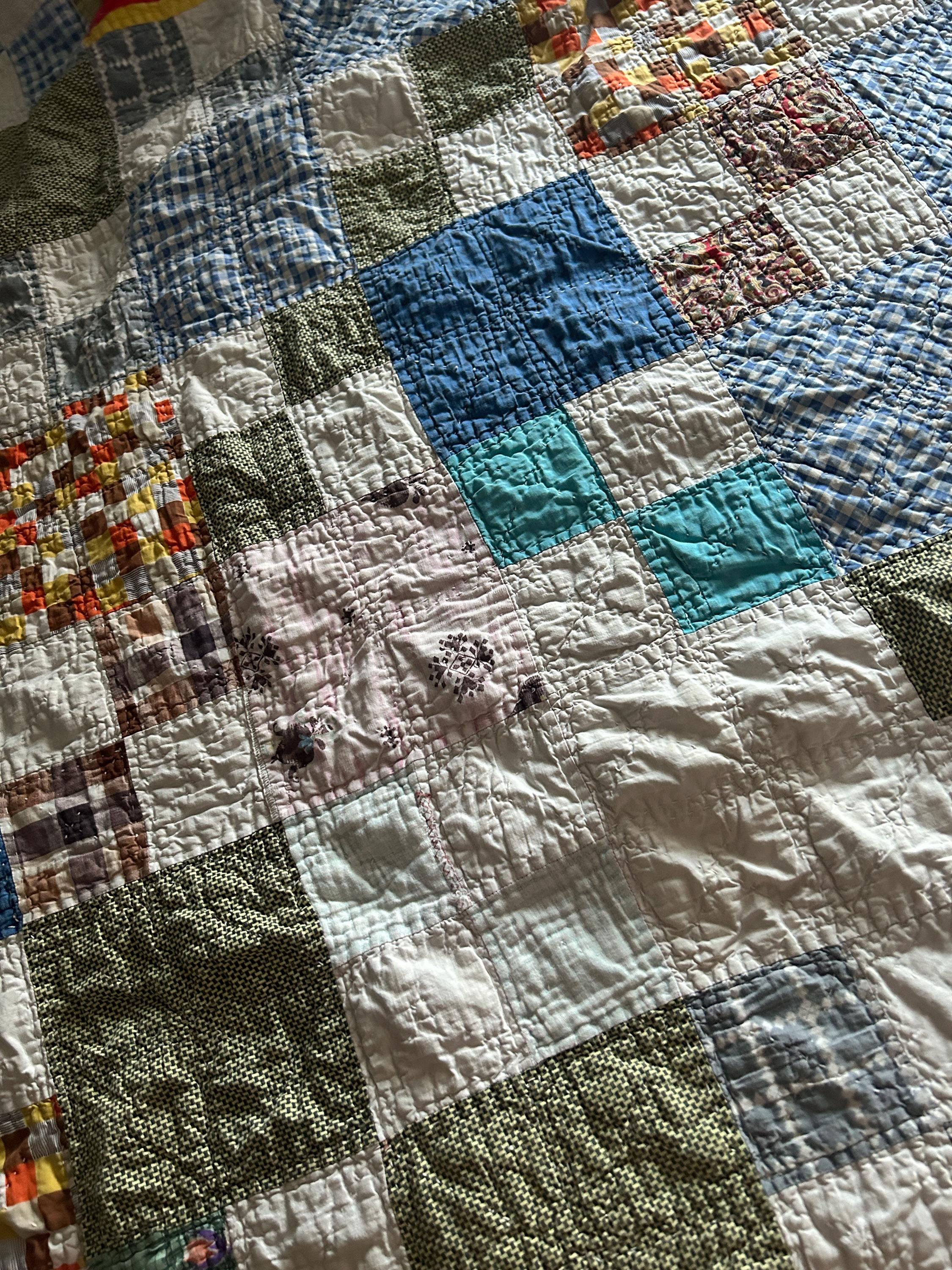 Sweet Vintage Cotton Handmade Quilt - Etsy