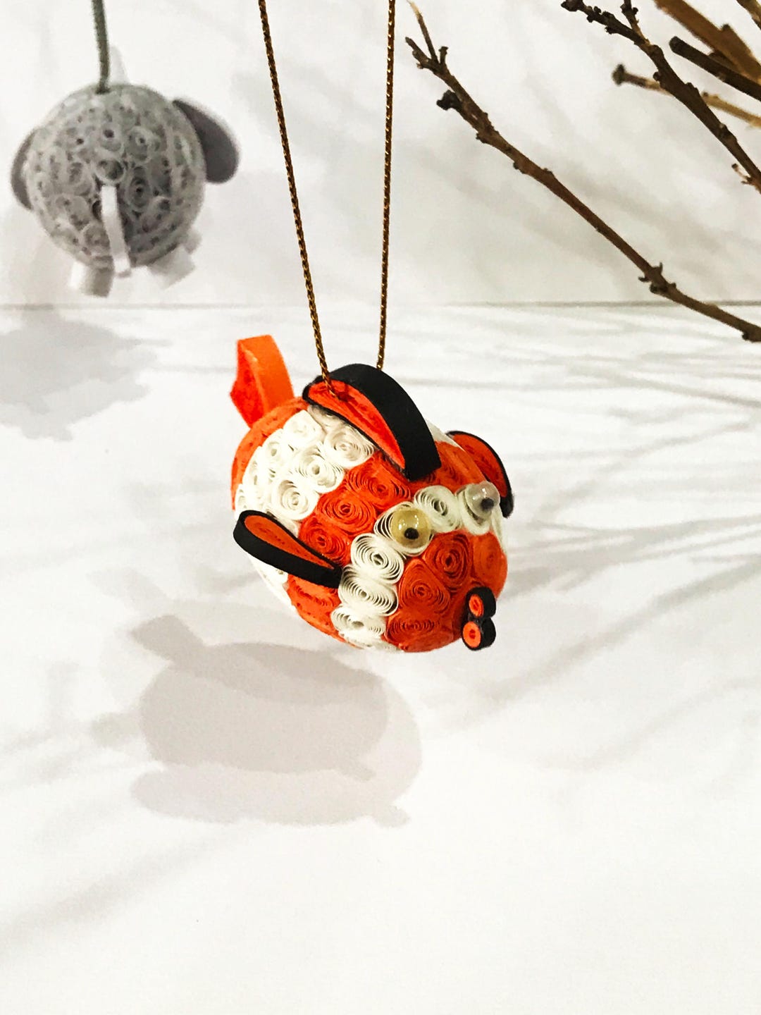 Clownfish Quilling Ornament – Handmade Paper Fish Ocean Decor - Etsy