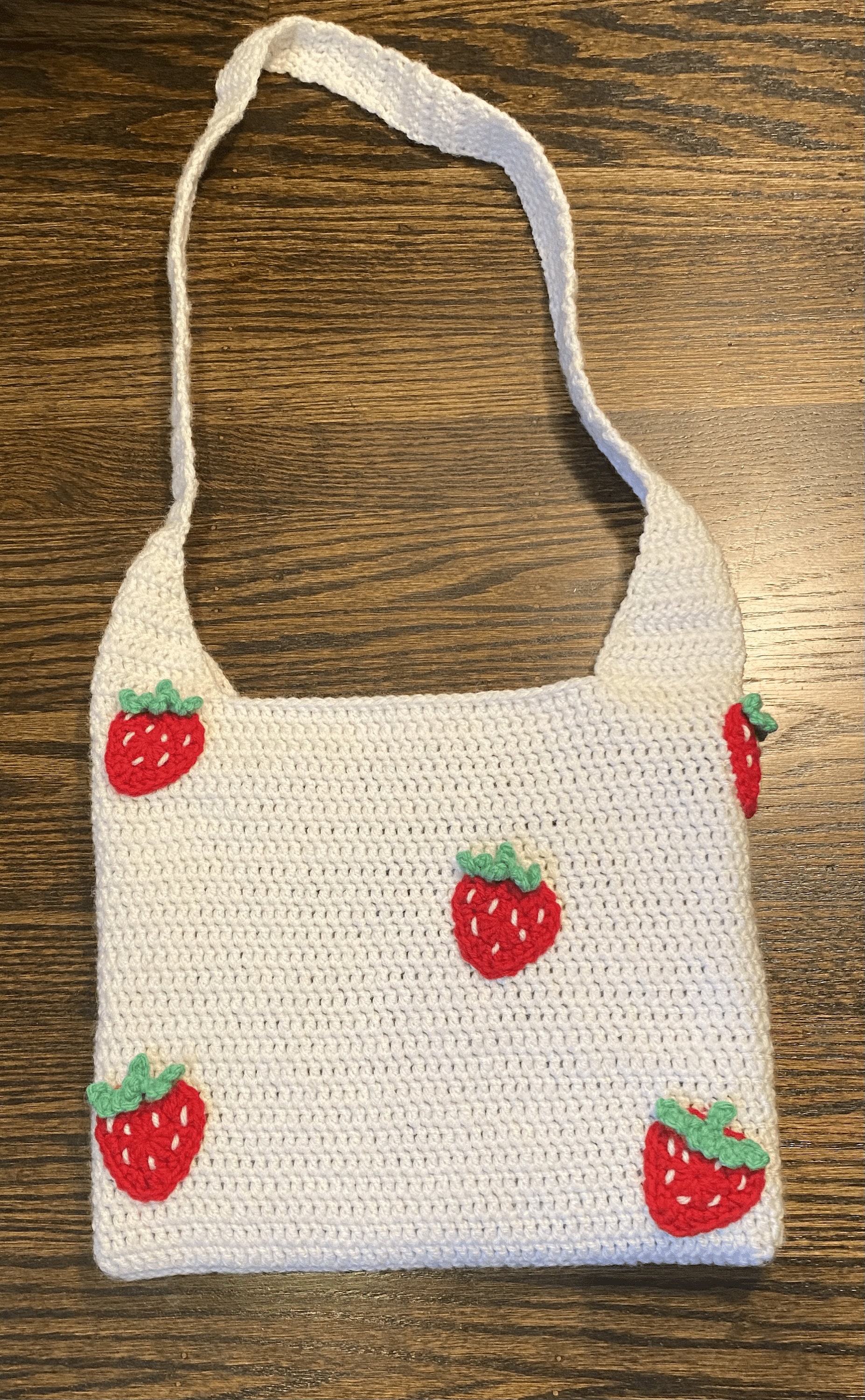 Crochet Strawberry Tote Bag - Etsy