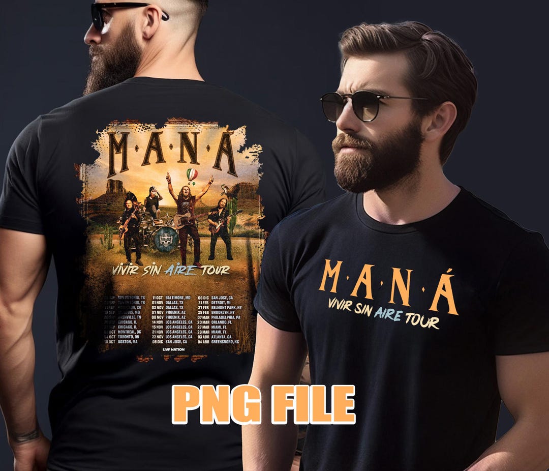 Maná Vivir Maná Tour 2025 PNG File Maná ,2 Files in High Quality 300 ...