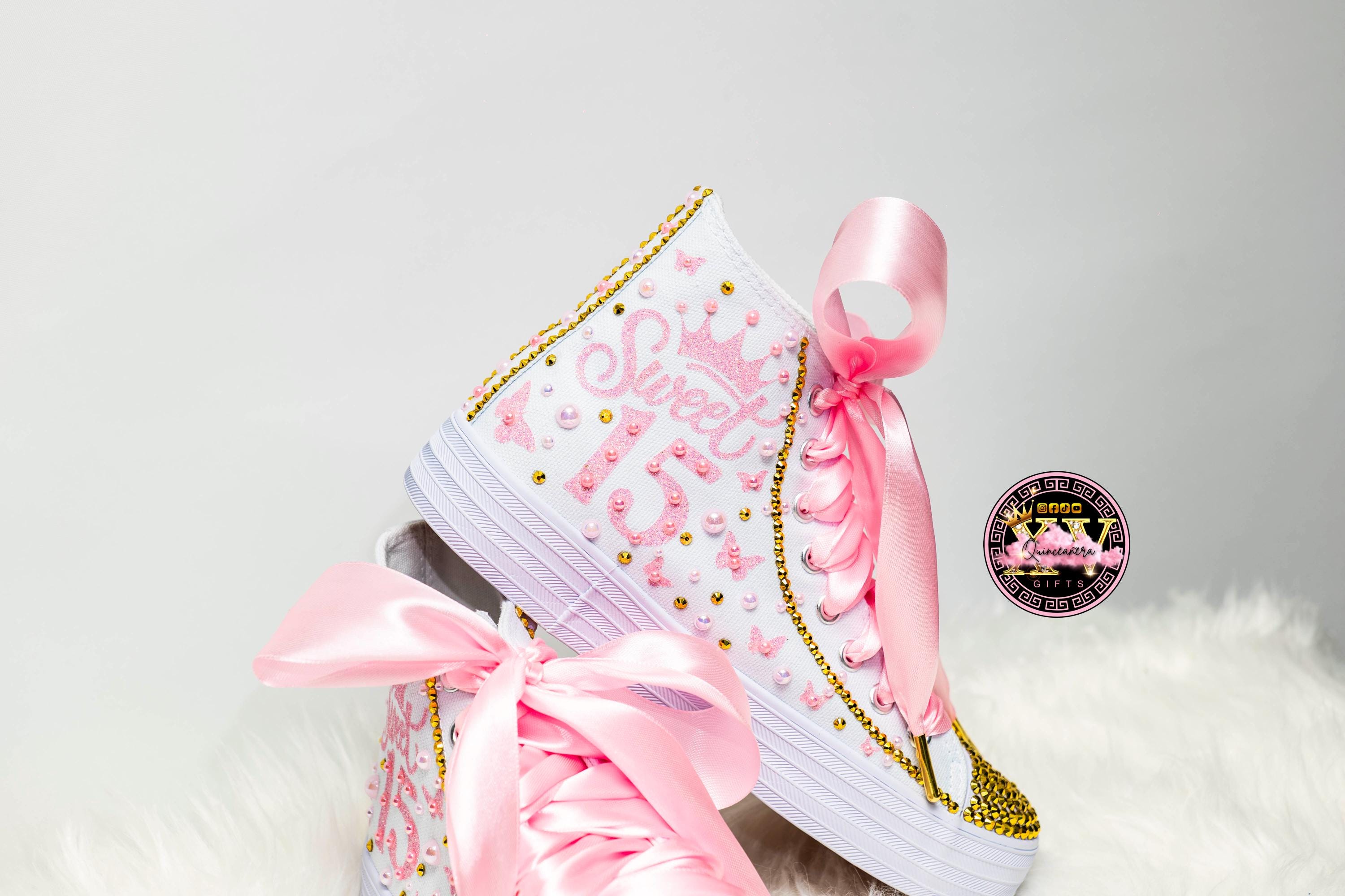 Personalized Quinceañera High Top Sneakers: Sweet 15 Birthday Gift - Etsy