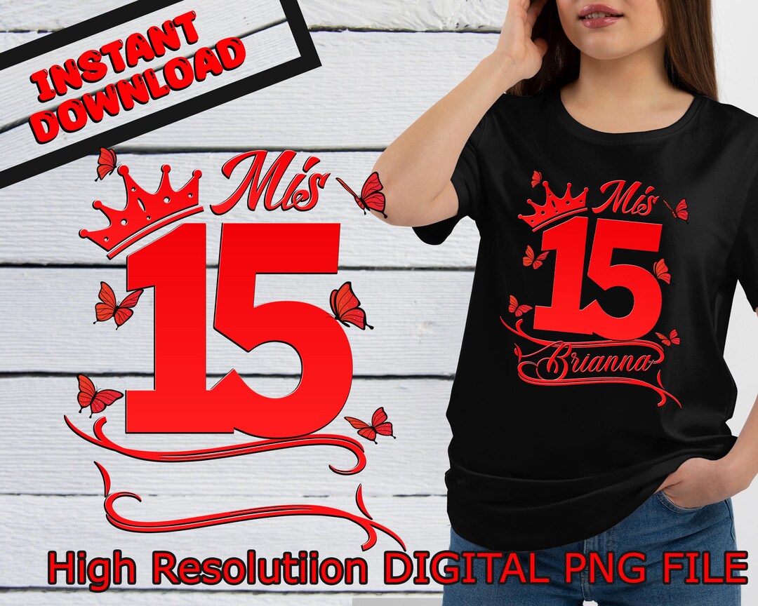 Mis Quince, PNG File Mis 15, RED Instant Download - Etsy