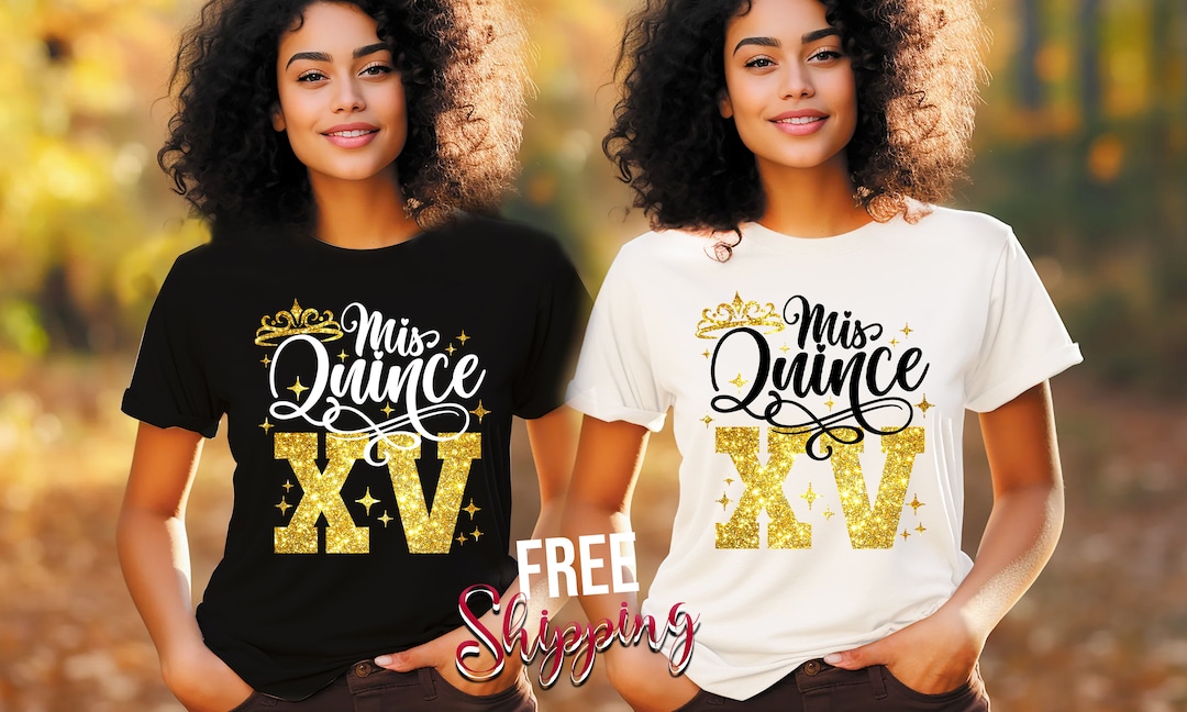 Mis Quince XV T-shirt, Quinceañera Gift, Camiseta Sweet 15, Camiseta ...