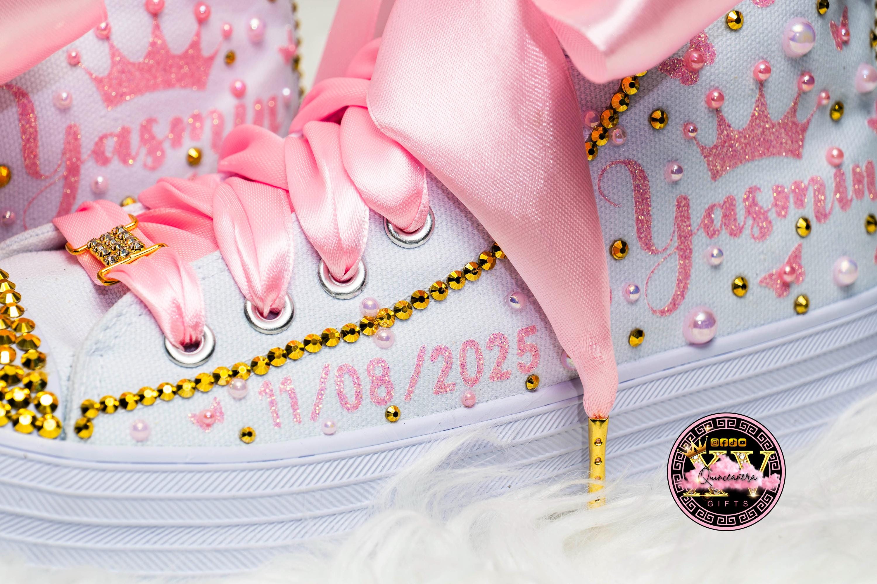 Personalized Quinceañera High Top Sneakers: Sweet 15 Birthday Gift - Etsy