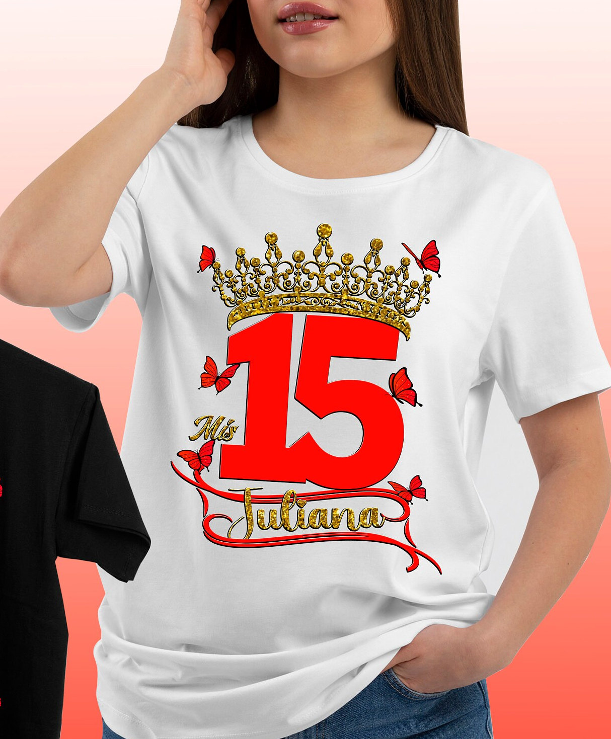 Mis Quince Shirt Red 15 Golden Crown Birthday Gift Quinceanera Gift Mis ...