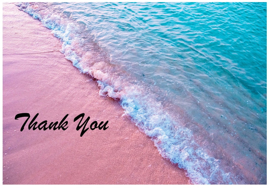 Thank You Card Beach - Etsy