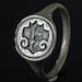 Signet Ring With Family Coat of Arms and Initials Pheonix Antique Ring ...