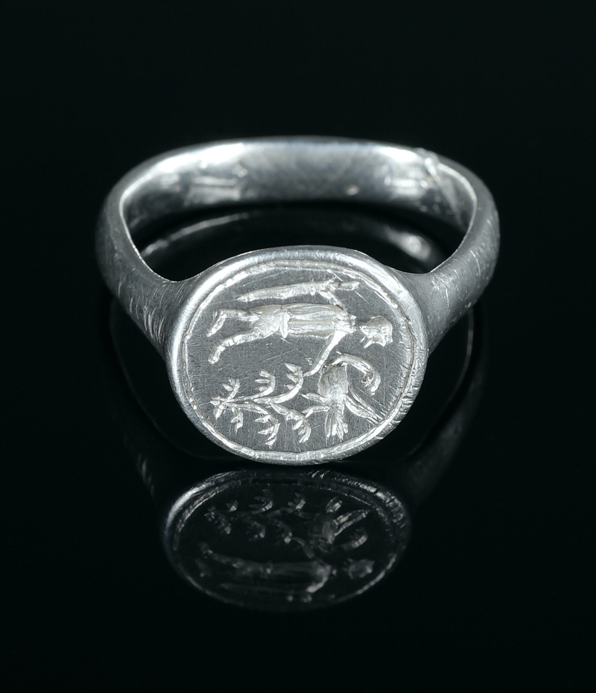 Traveler Ring Engraved Ancient Signet Ring Authentic Medieval Artifact ...
