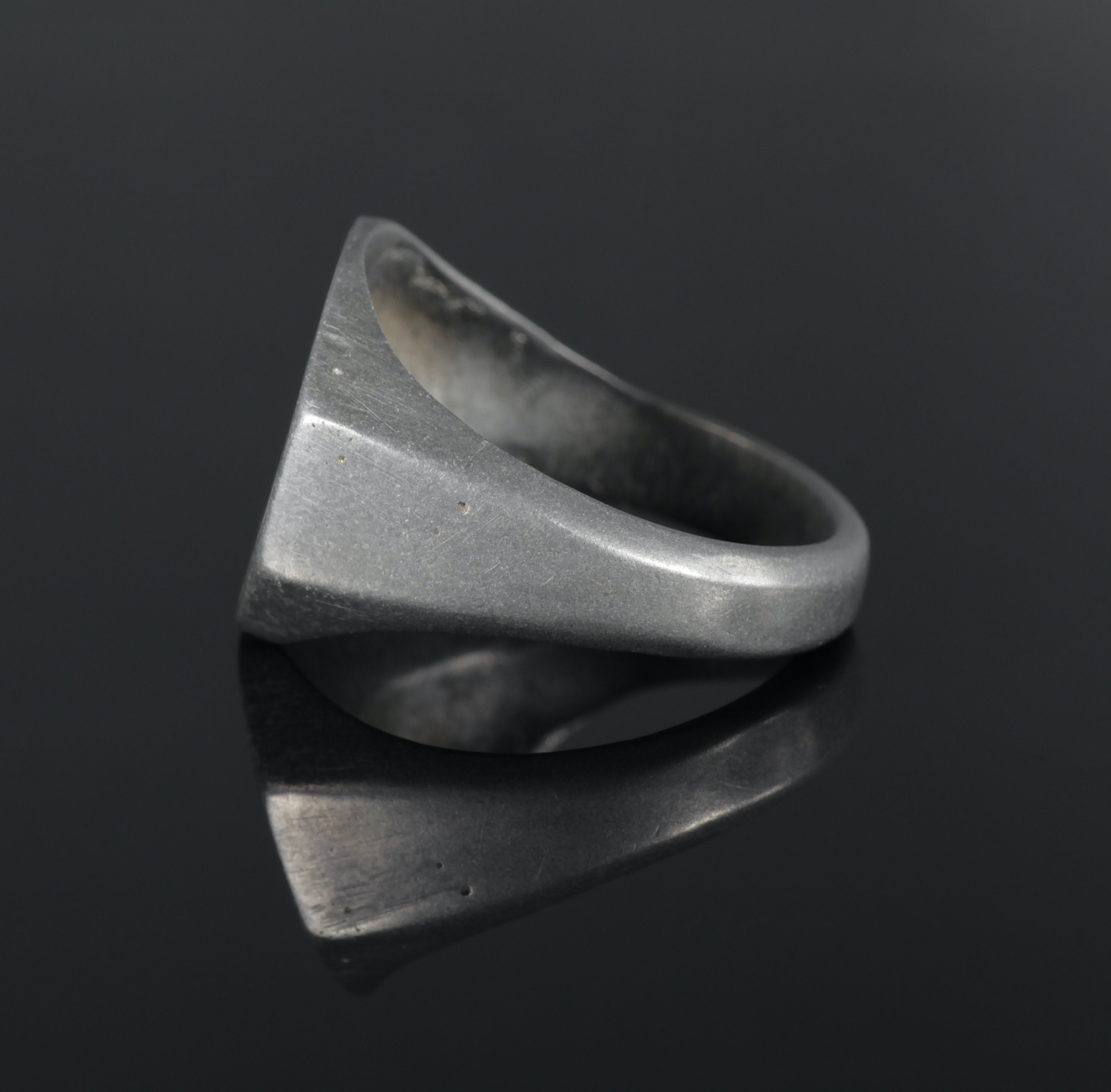 Signet Ring of A Trader With Key and Initials Antique Tin - Etsy