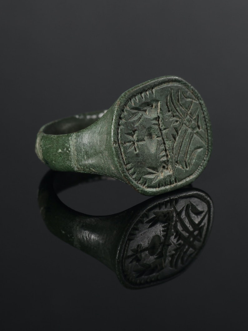 Signet Ring Medieval Bronze Church Vintage Jewelry Unique Ancient Ring ...