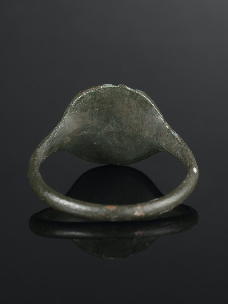 Antique Bronze Signet Ring, Medieval Engraved House Mark - Etsy