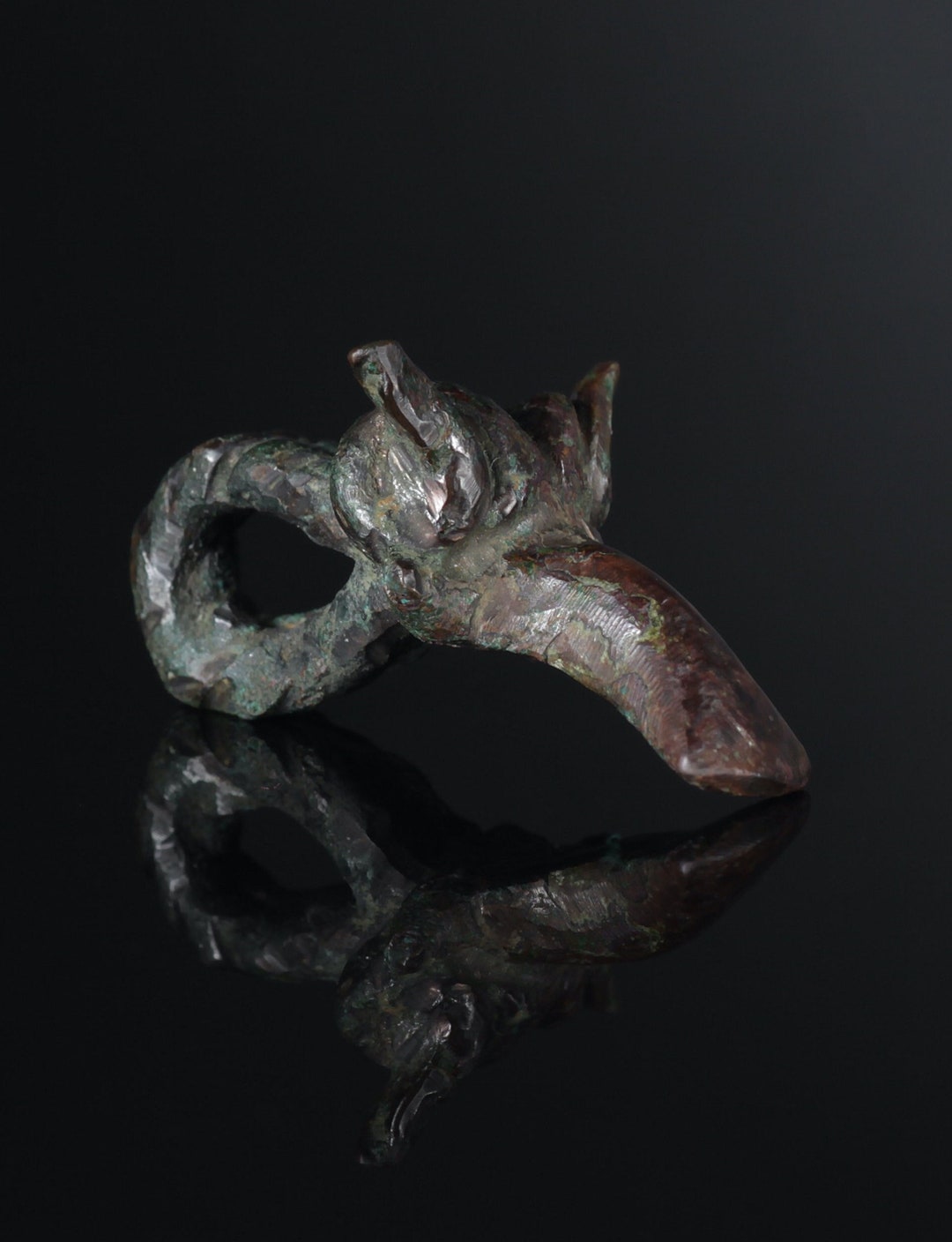 Khazar Neck Amulet With Beast's Head 9th to 12th Centuries Genuine ...