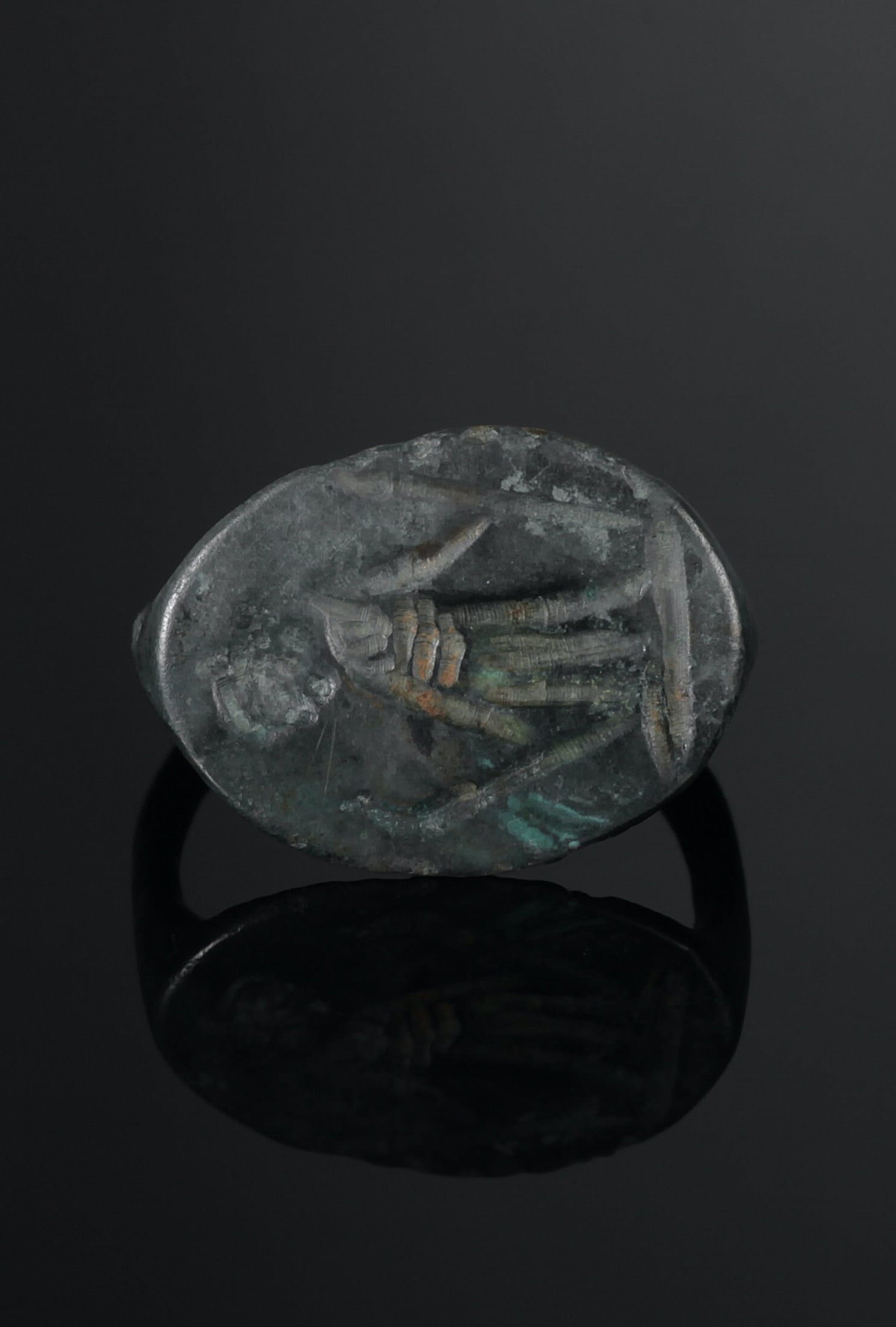 Ancient Greek Goddess Bronze Signet Ring, Authentic Artifact - Etsy