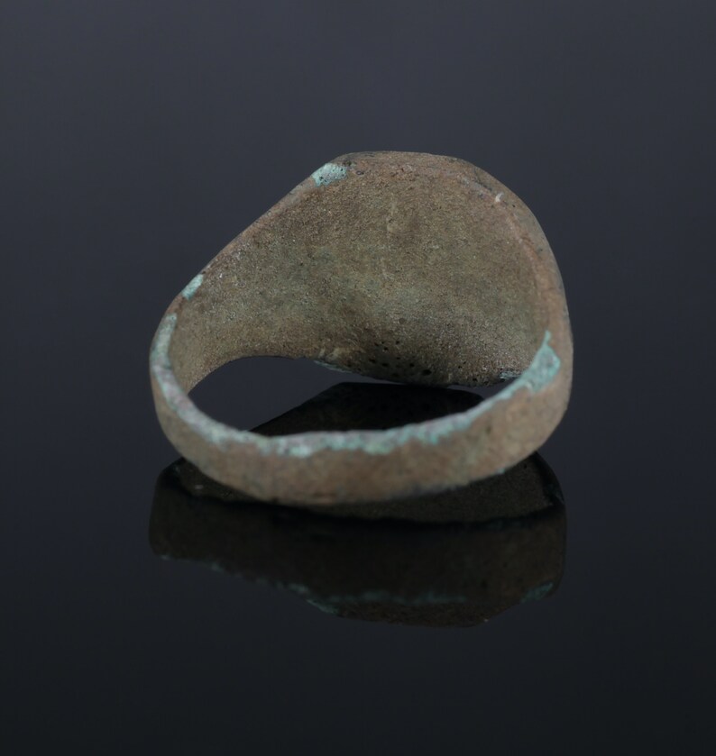 Engraved Original Ancient Ring. Warrior With A Sprout. Medieval Man ...