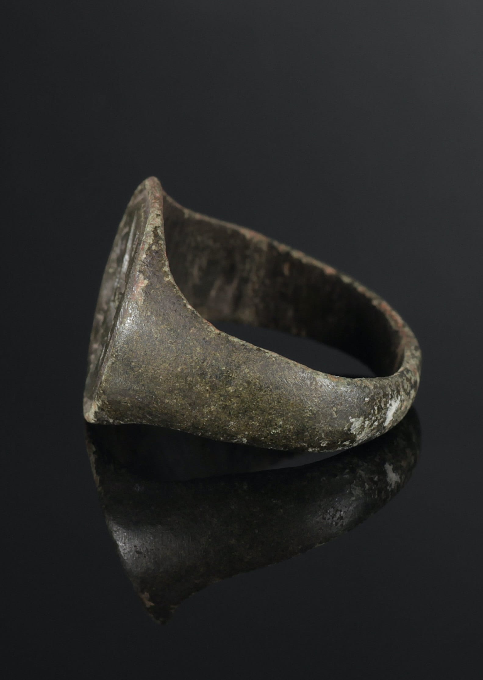 Vintage Bronze Signet Ring Ancient Signet Ring Antique Engraved Rare ...