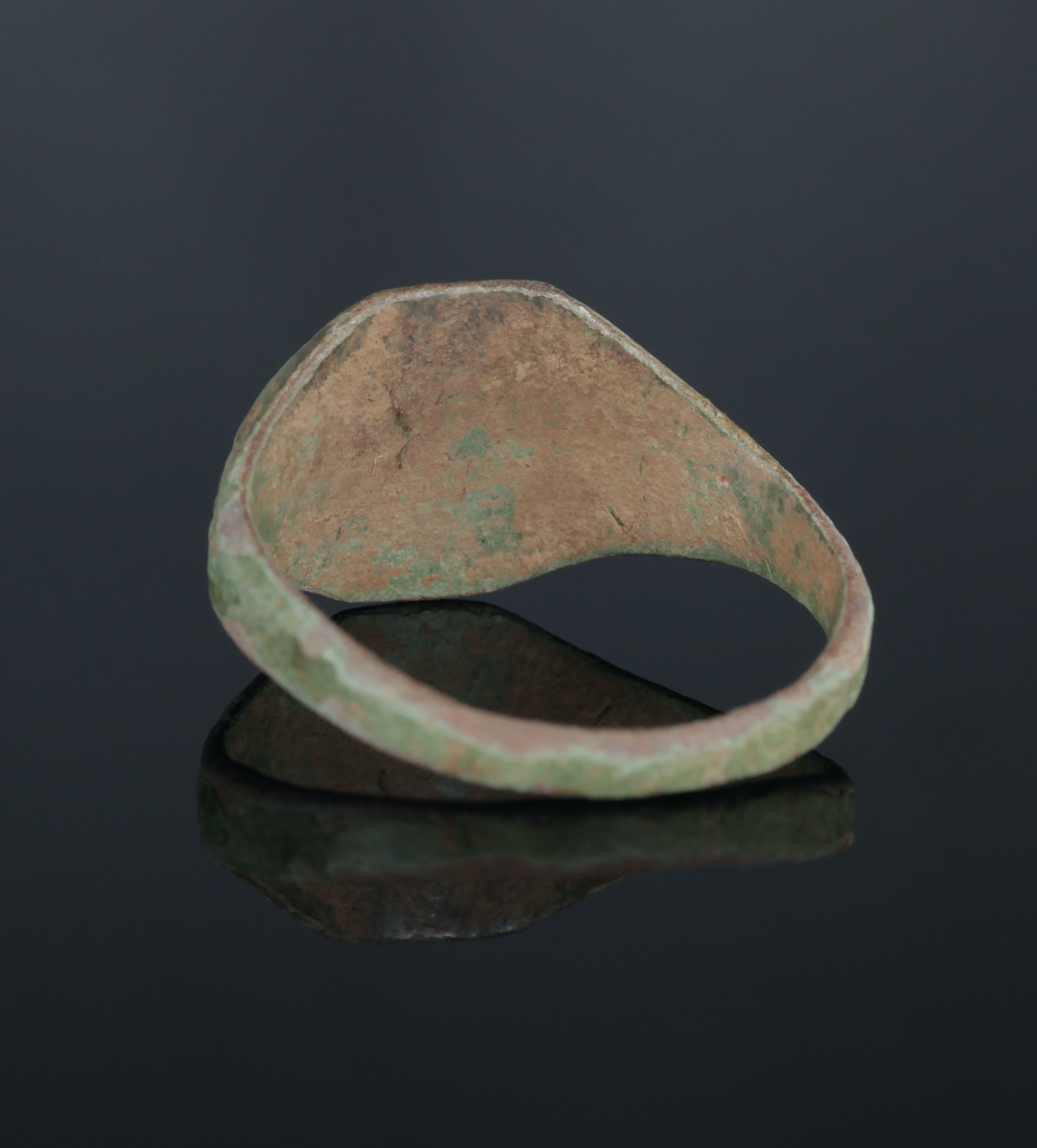 Warrior With A Sprout. Engraved Original Ancient Ring. Medieval Man ...