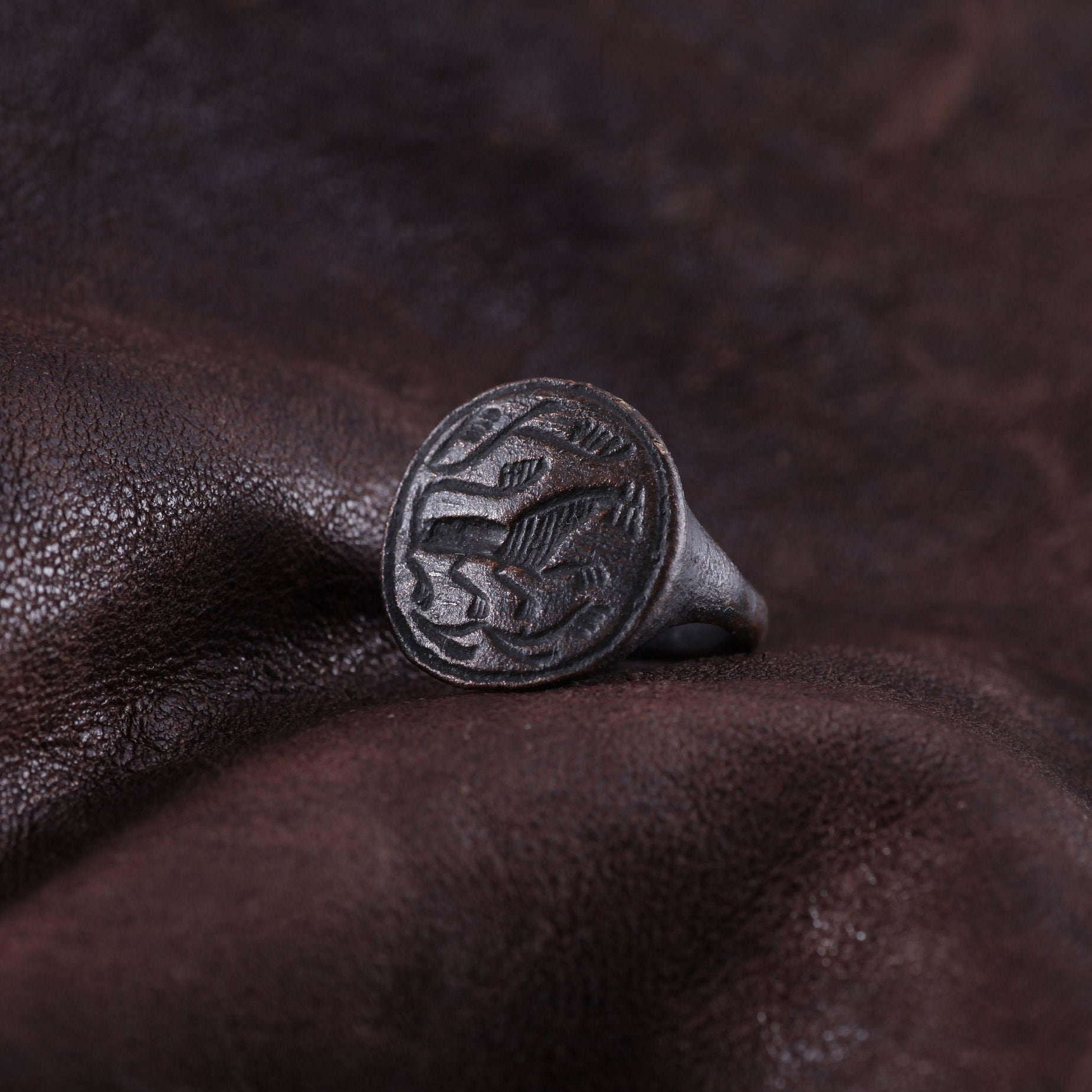 Authentic Ancient Ring Horse Signet Ring Small Old Signet Ring Ancient ...