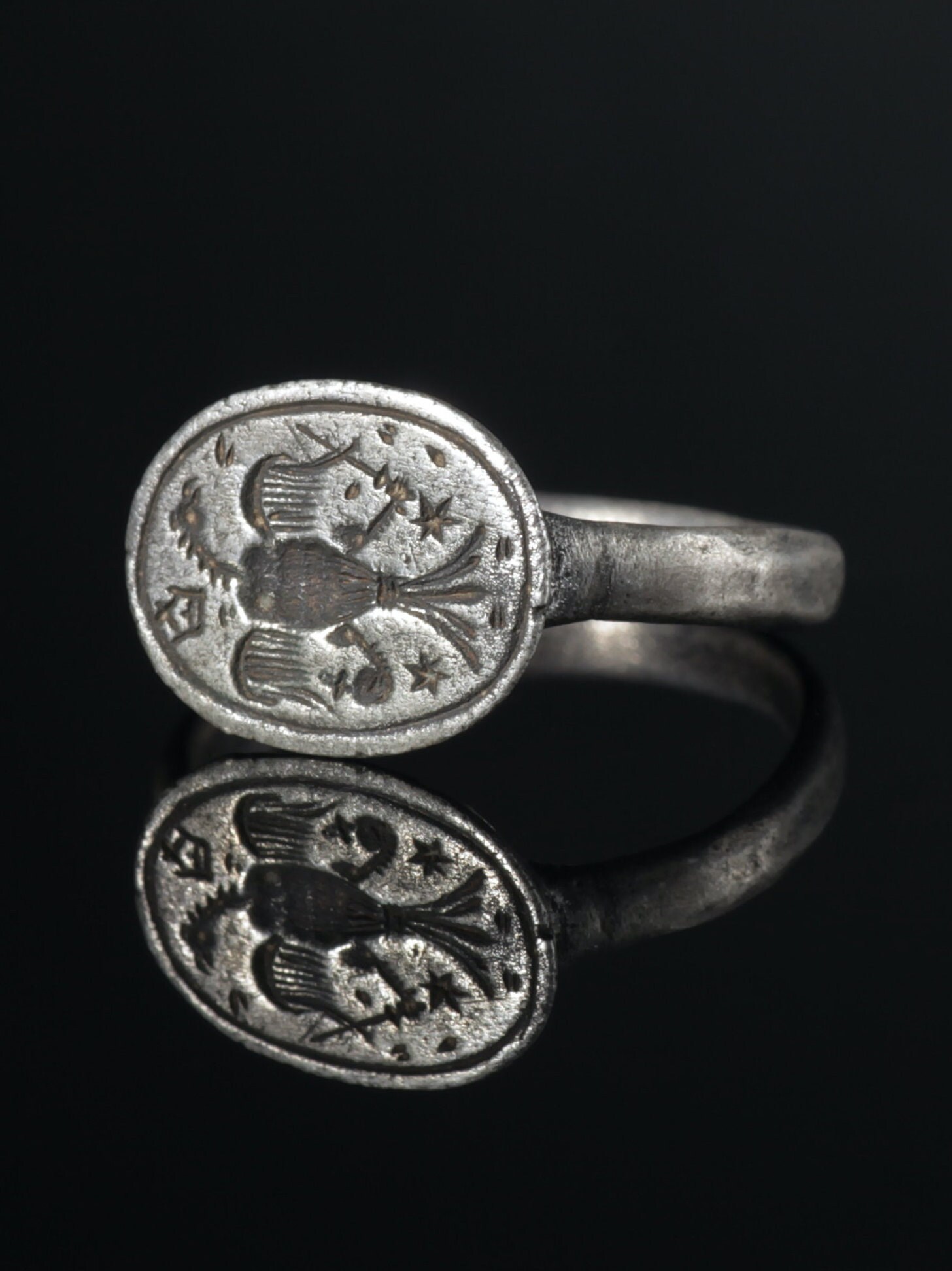 Medieval Artifact Bird in Heraldic Pose Authentic Silver - Etsy