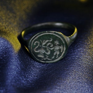 Warrior Medieval Bronze Ring Vintage Jewelry Unique Ancient Ring ...