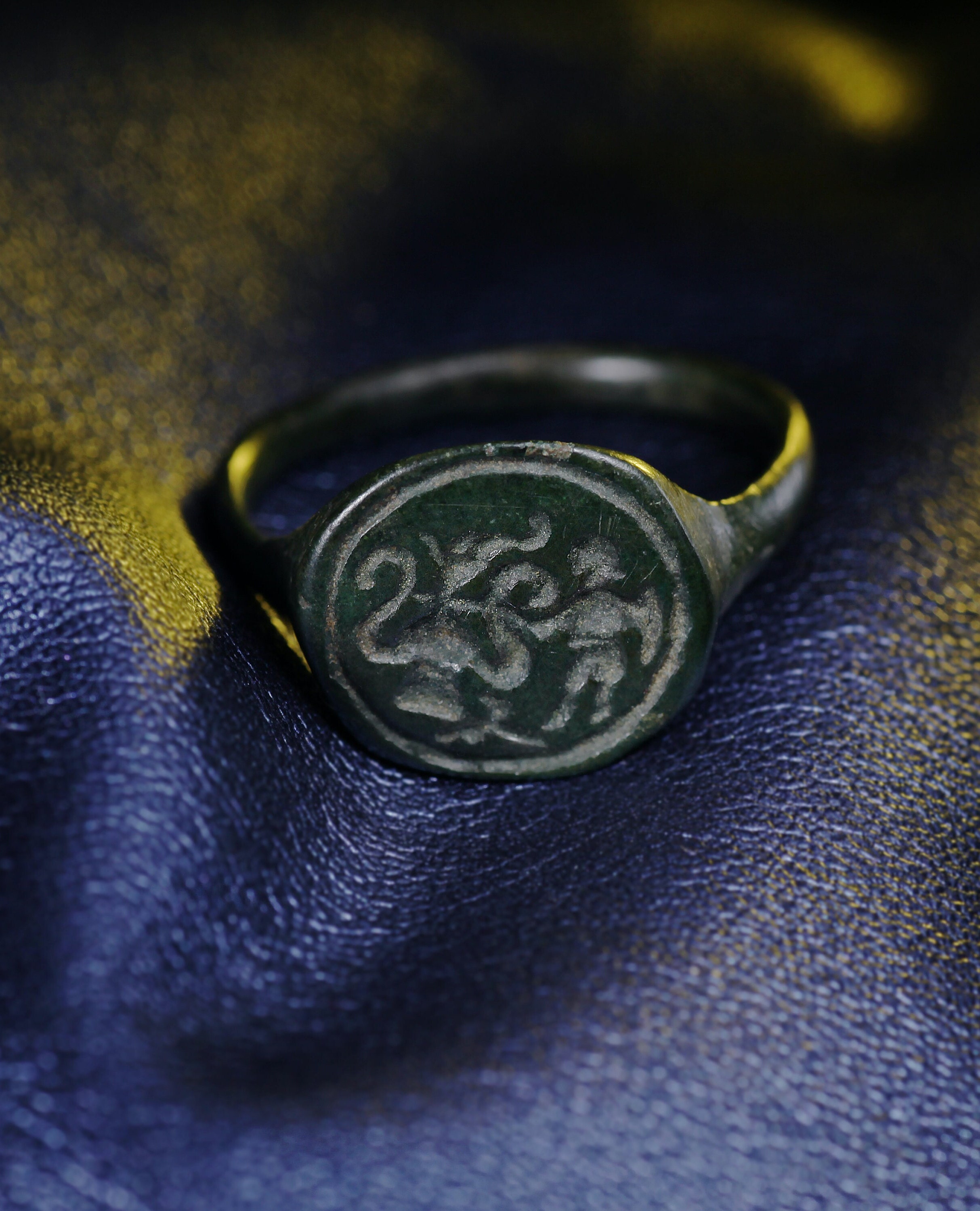 Warrior Medieval Bronze Ring Vintage Jewelry Unique Ancient Ring ...