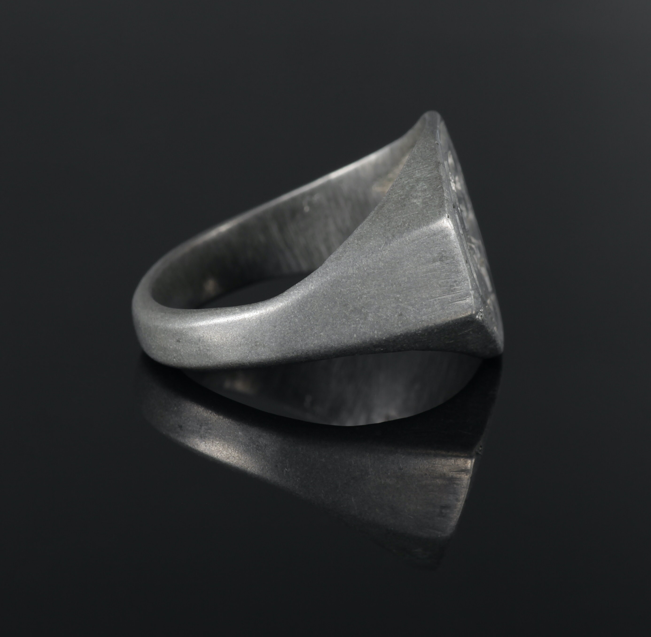 Signet Ring of A Trader With Key and Initials Antique Tin - Etsy