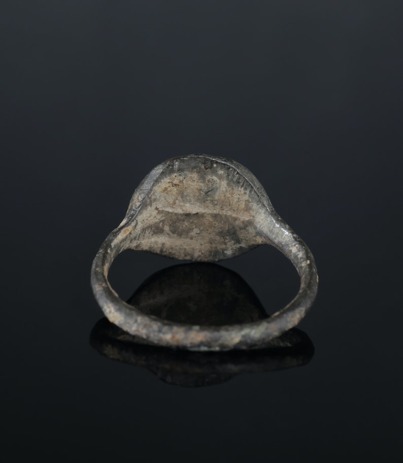 Medieval Warrior Ring Beast Against Archer Engraved Unique Old Ring ...