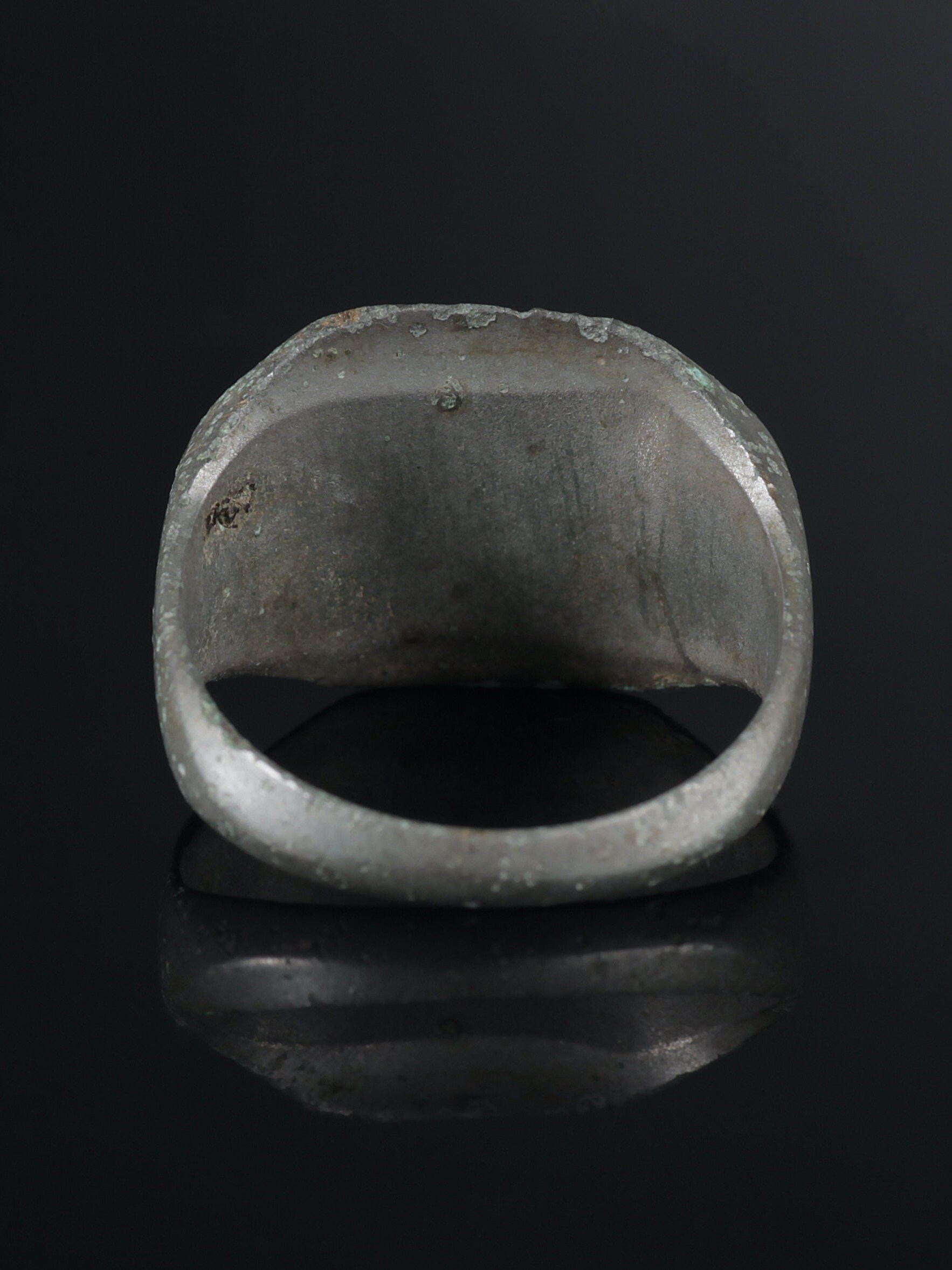 Medieval Signet Ring Deer Hunt Genuine Vintage Rare Old Jewelry Bronze ...