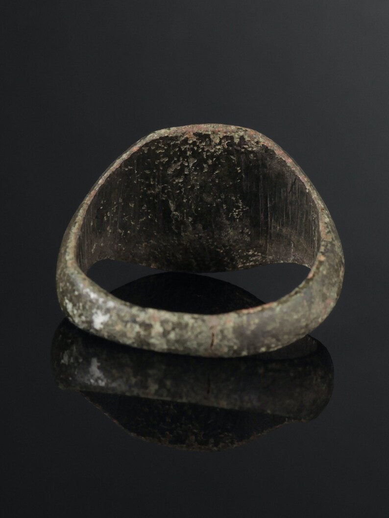 Vintage Bronze Signet Ring Ancient Signet Ring Antique Engraved Rare ...