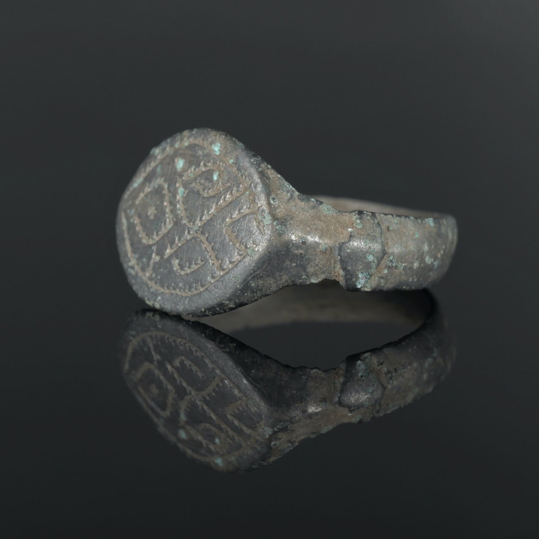 Early Islamic Almond-shaped Signet Ring Genuine Ancient Ring Original ...