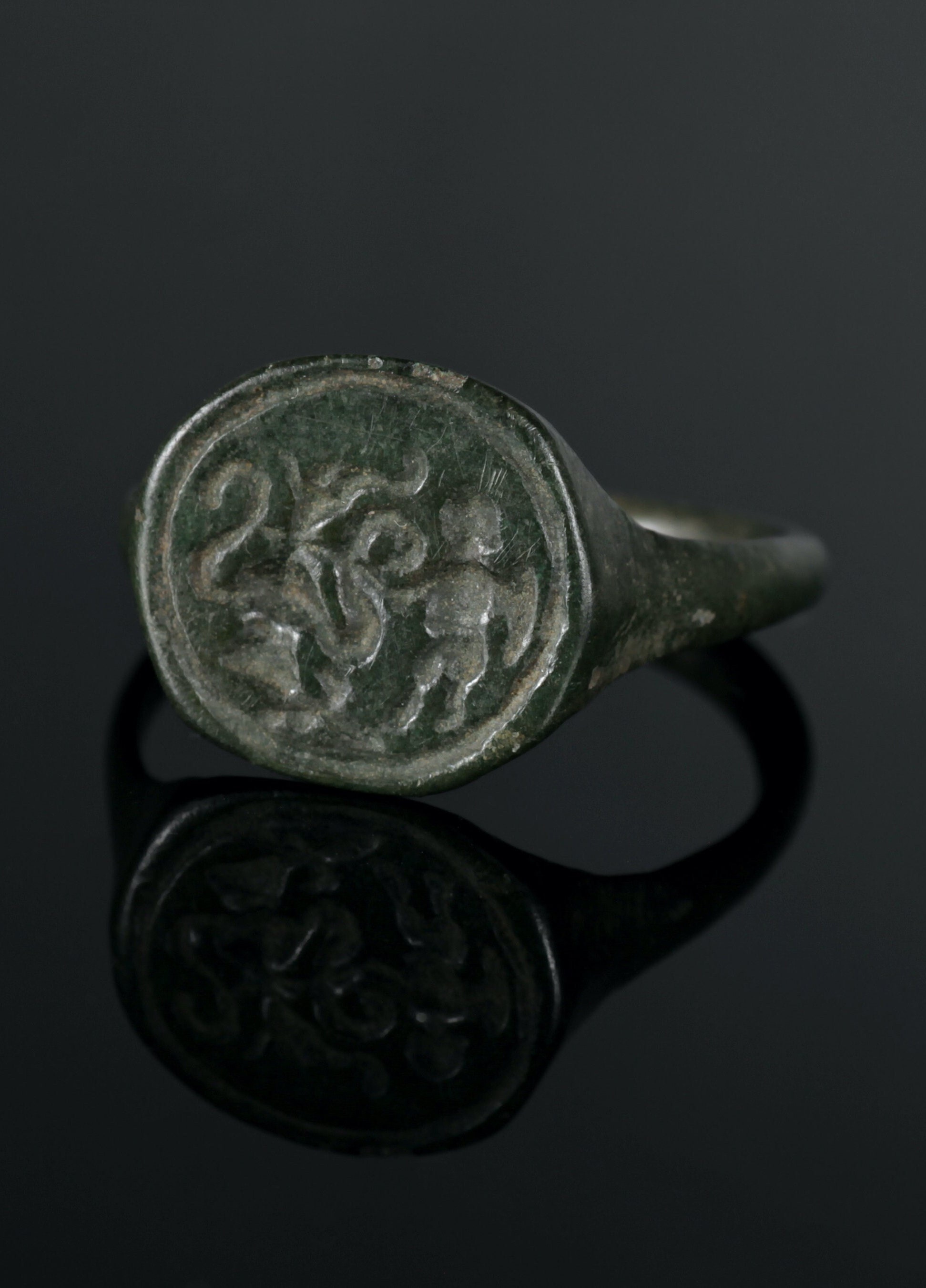 Warrior Medieval Bronze Ring Vintage Jewelry Unique Ancient Ring ...