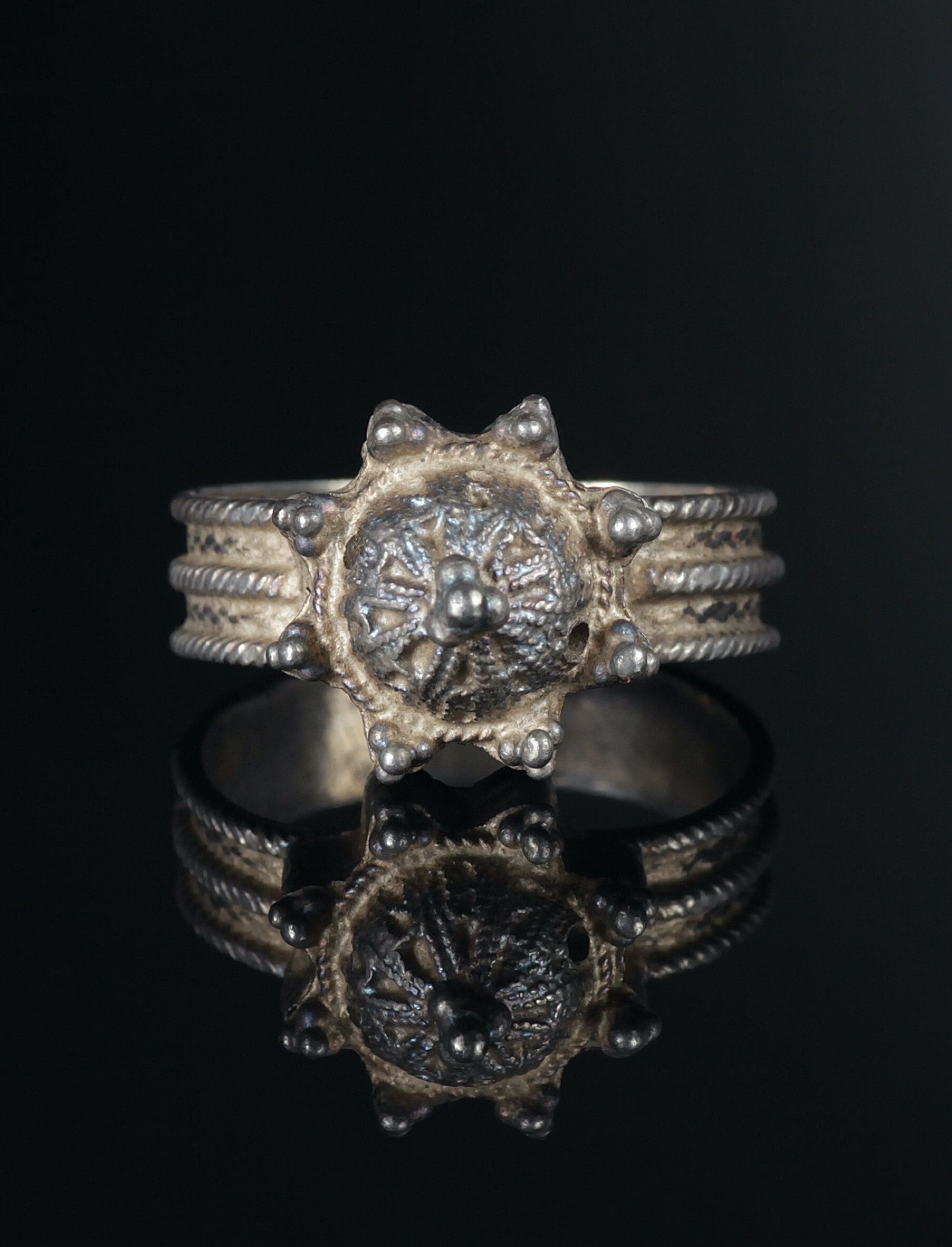 A Dome Ring Genuine Ancient Ring Unique Ancient Silver Ring Original ...