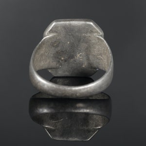 Initial Signet Ring Medieval Silver Artifact Authentic Ancient Ring ...