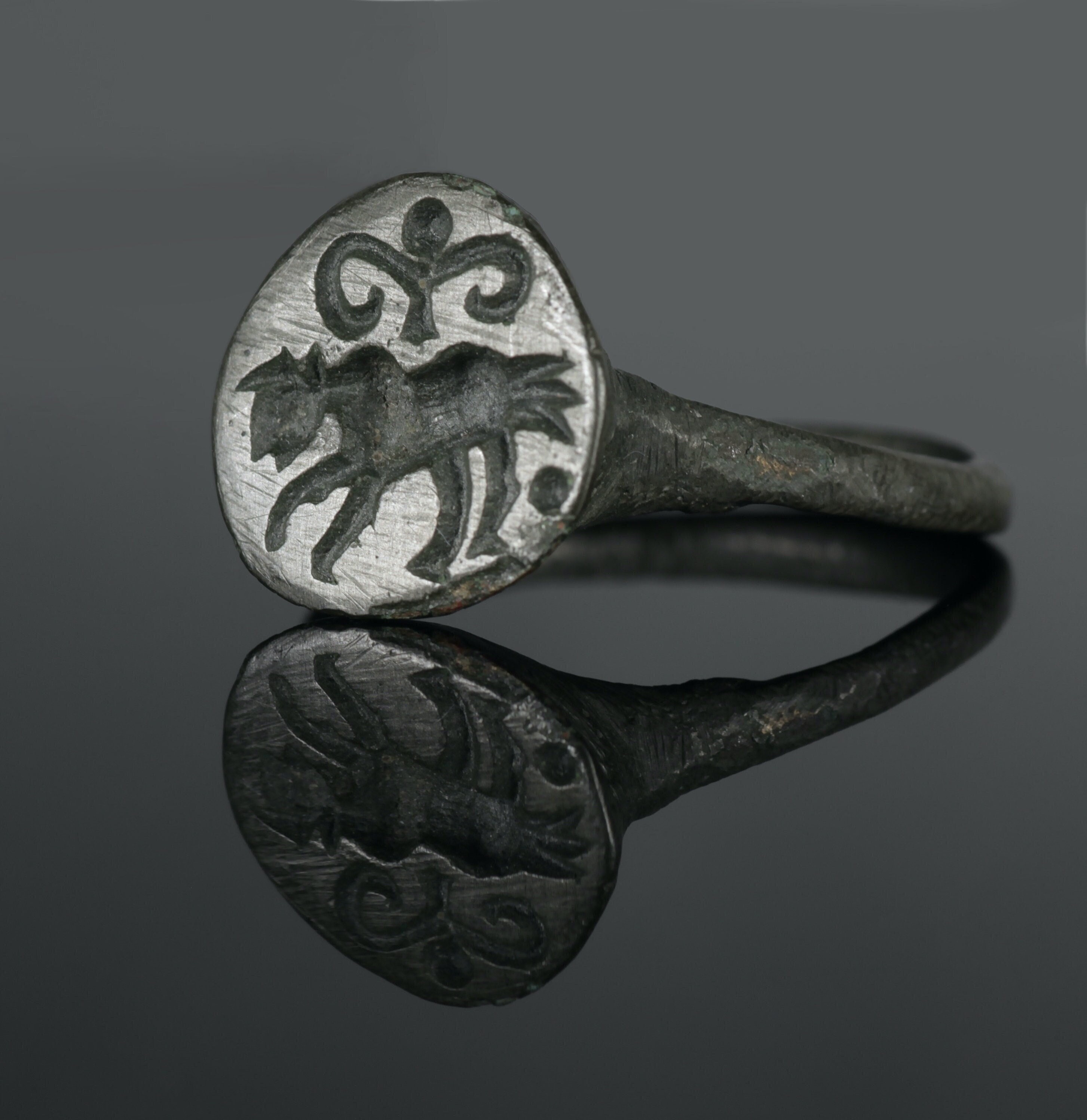 Antique Ring Beast Signet Ring Authentic Ancient Ring Antique Jewelry ...