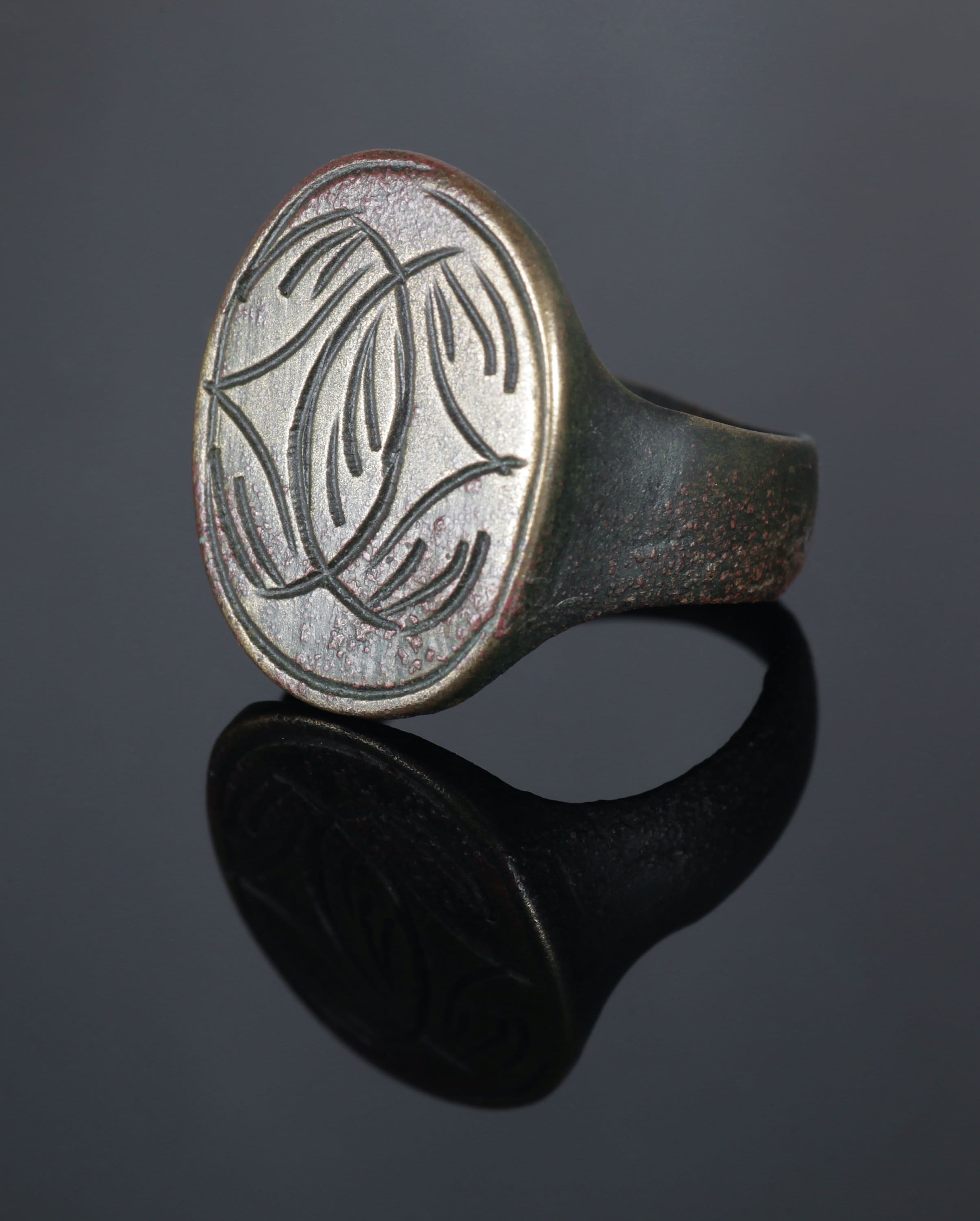 Antique Stamp Ring Unique Authentic Medieval Engraved Ring 16AD Antique ...